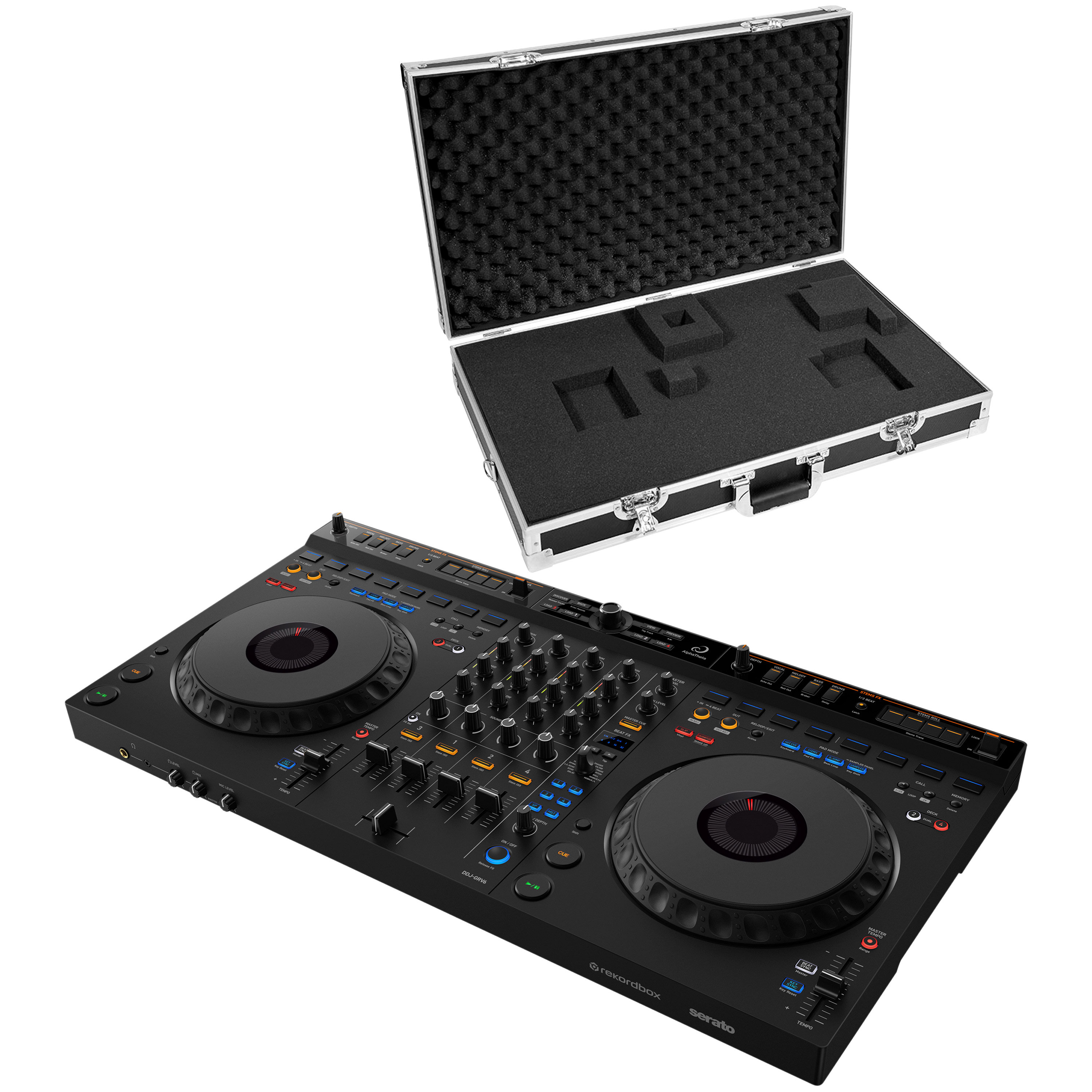 Pioneer DJ DDJ-GRV6 + Flight Control GRV6 Silver - Contrôleur DJ USB ...