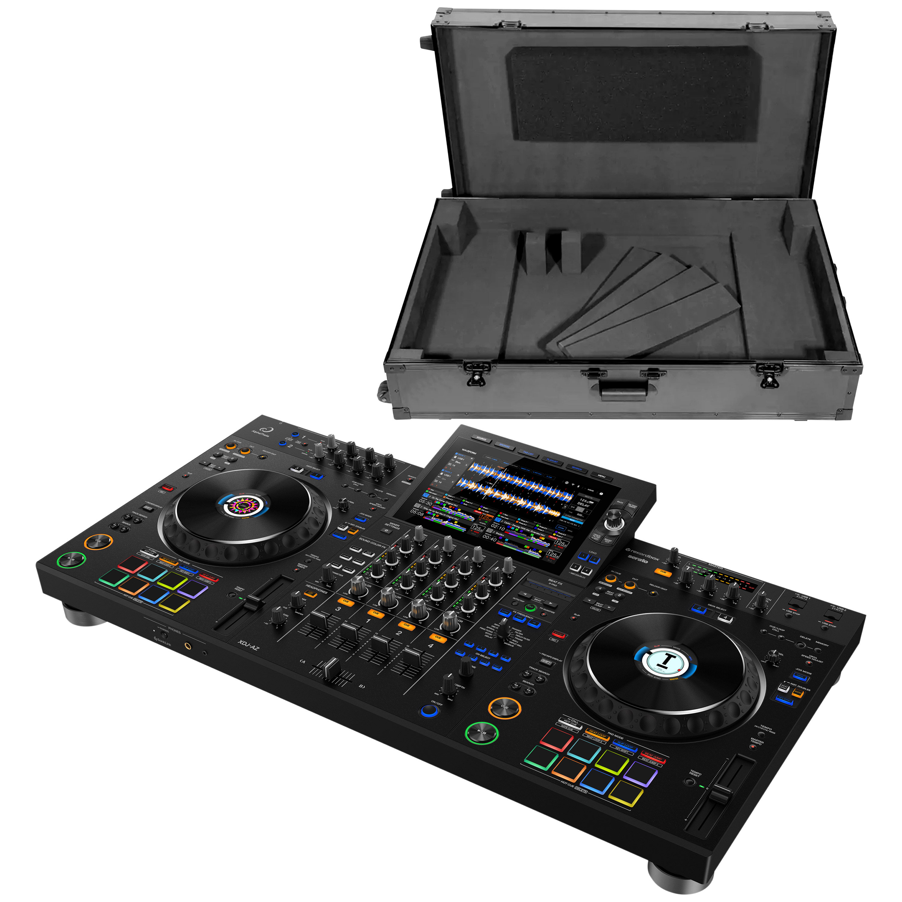 Pioneer DJ XDJ-AZ + Flight Control Trolley XDJ-AZ Opus Quad Black ...