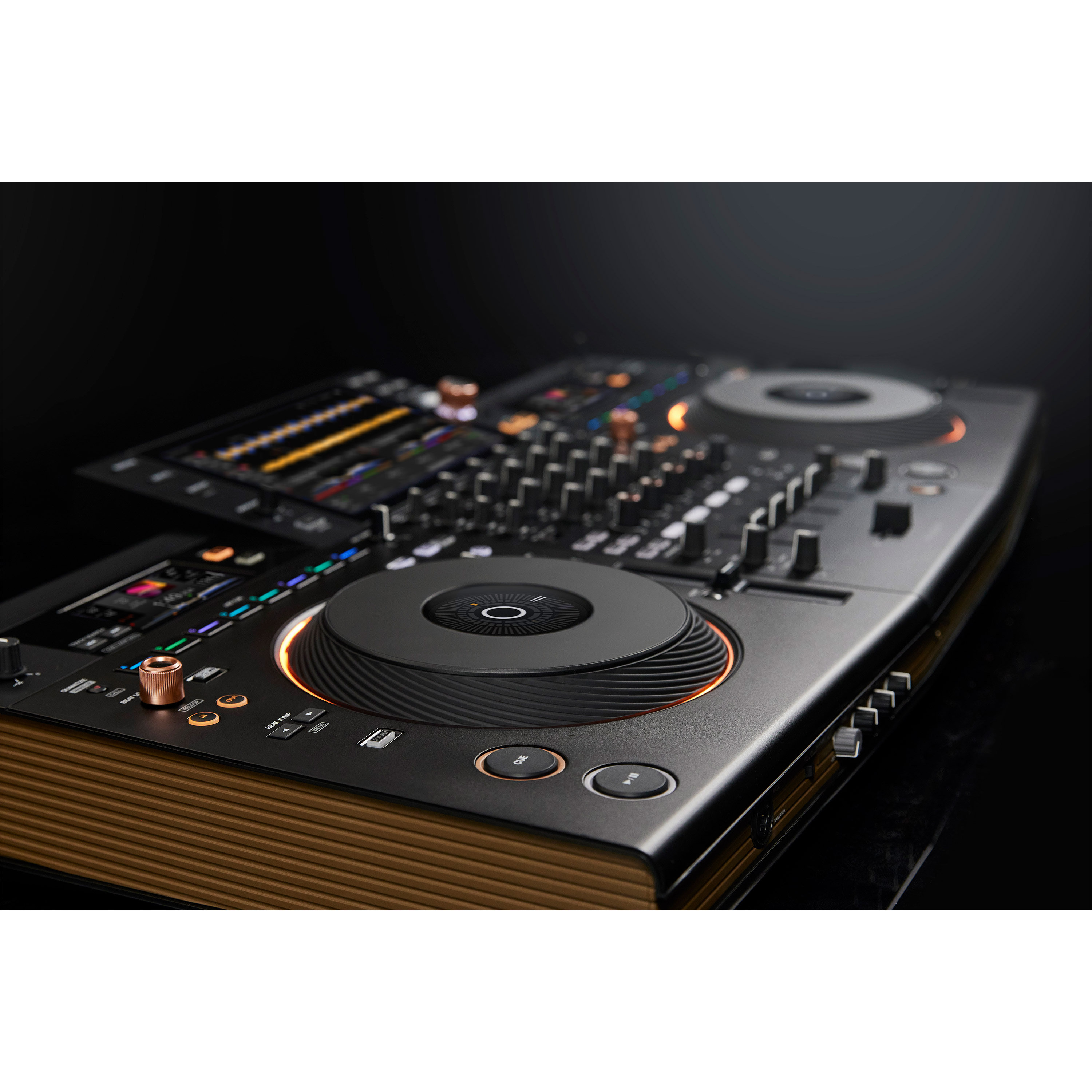 Pioneer DJ Opus-Quad + Table DJ Workstation Z Wheel Silver - Stand ...