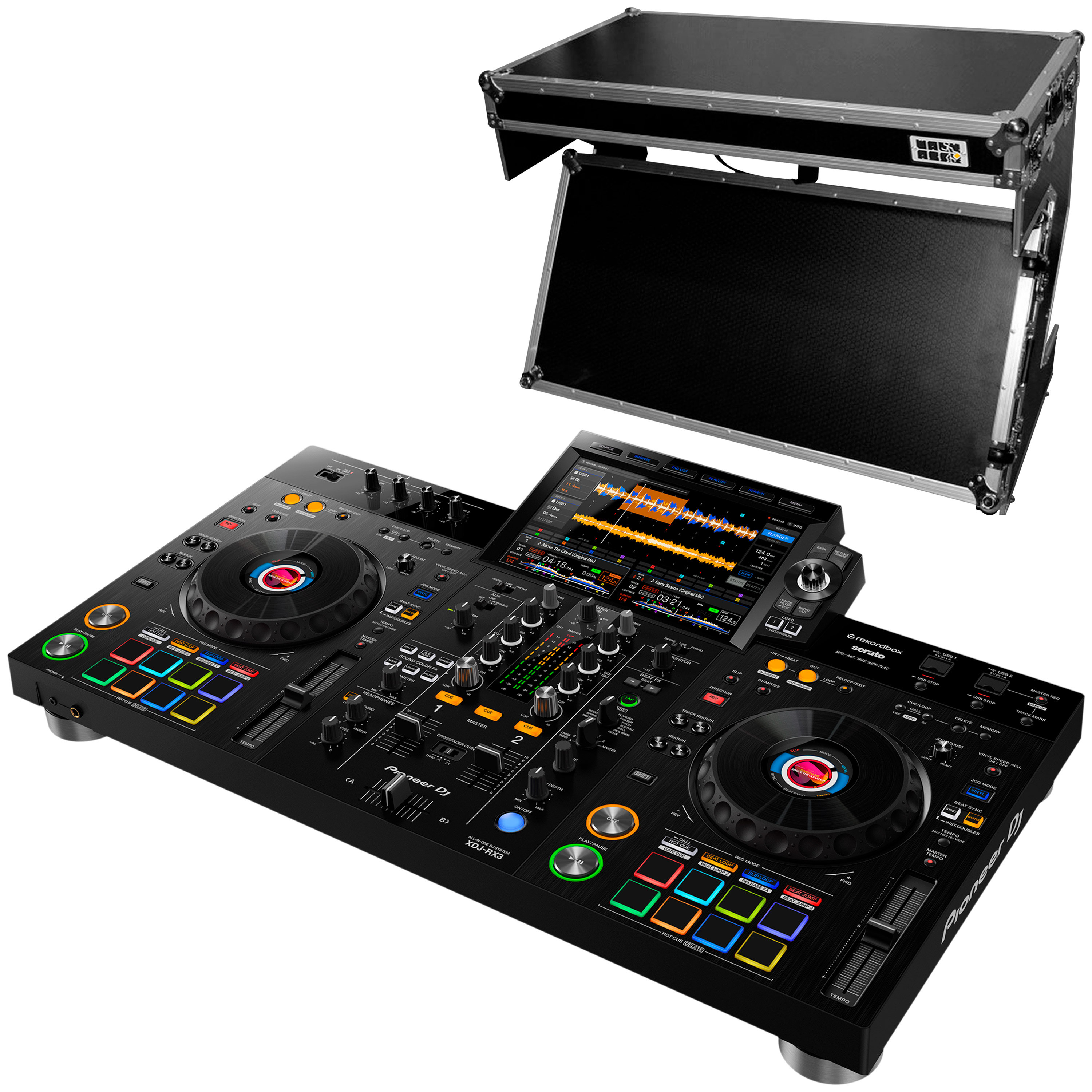 Pioneer DJ XDJ-RX3 + Table DJ Workstation Z Wheel Silver - Stand-alone ...