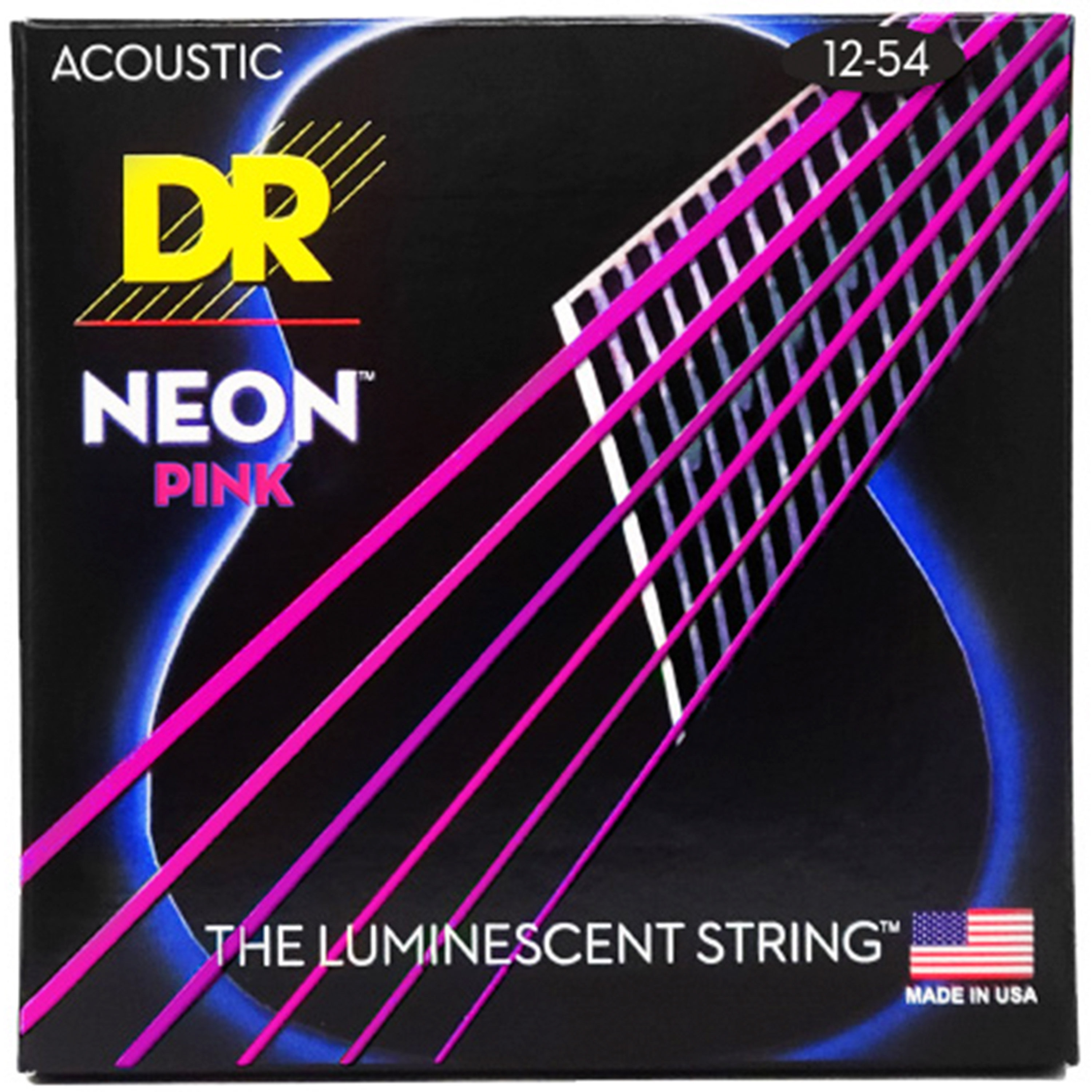 DR Strings Hi Def Neon Pink 6 Cordes Light 12-54 - Guitar Strings ...