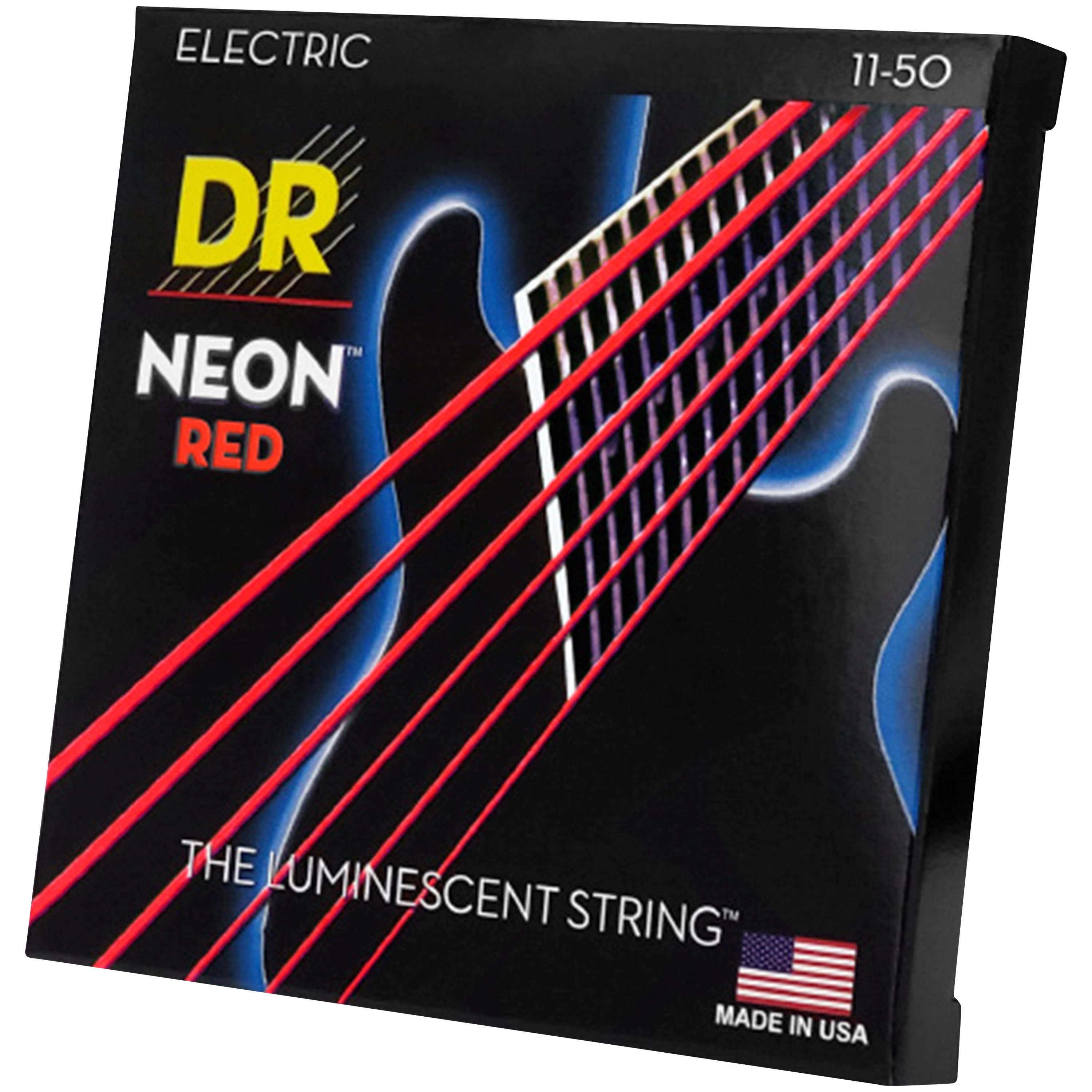 DR Strings Hi Def Neon Red 6 Cordes Custom Light 11-50 - Cordes guitare ...