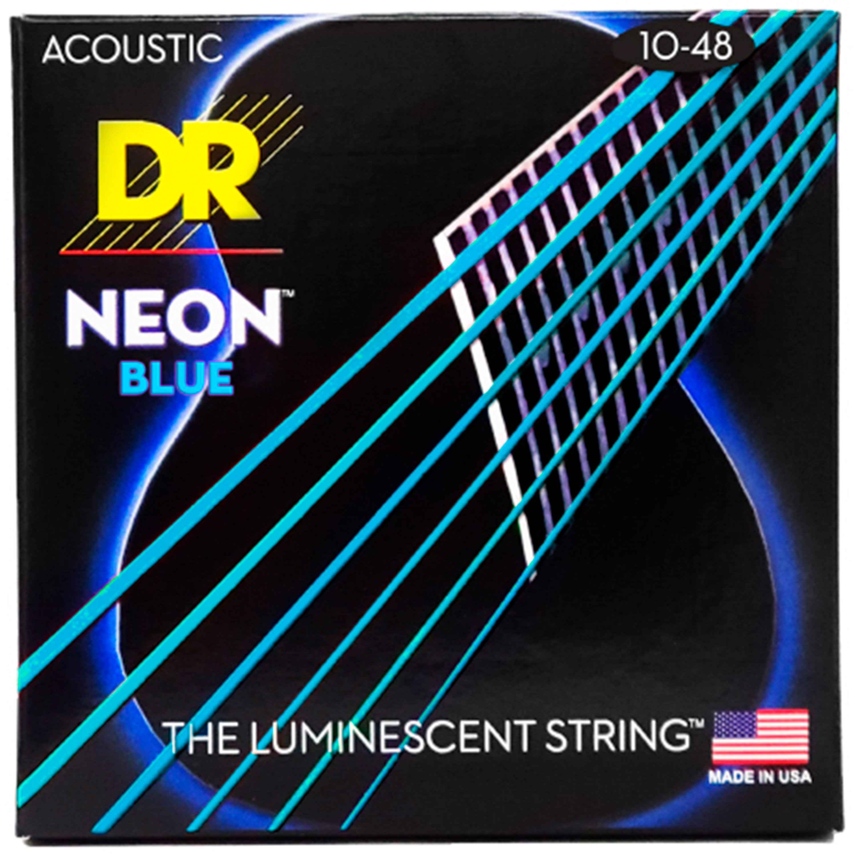 DR Strings Hi Def Neon Blue 6 Cordes Extra Light 10-48 - Gitaarsnaren ...