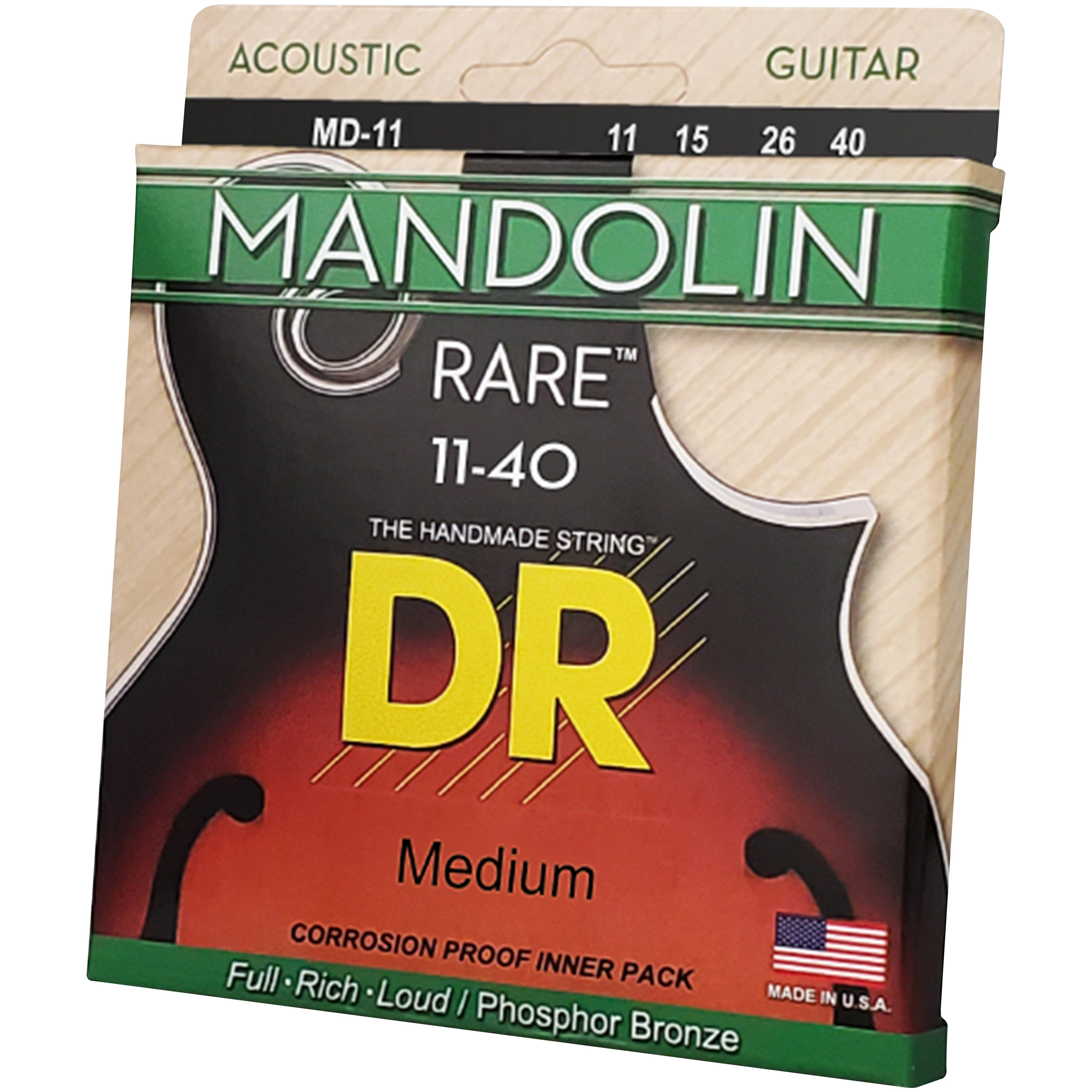 DR Strings Rare Phosphor Bronze Mandoline Medium 11-40 - Gitaarsnaren ...