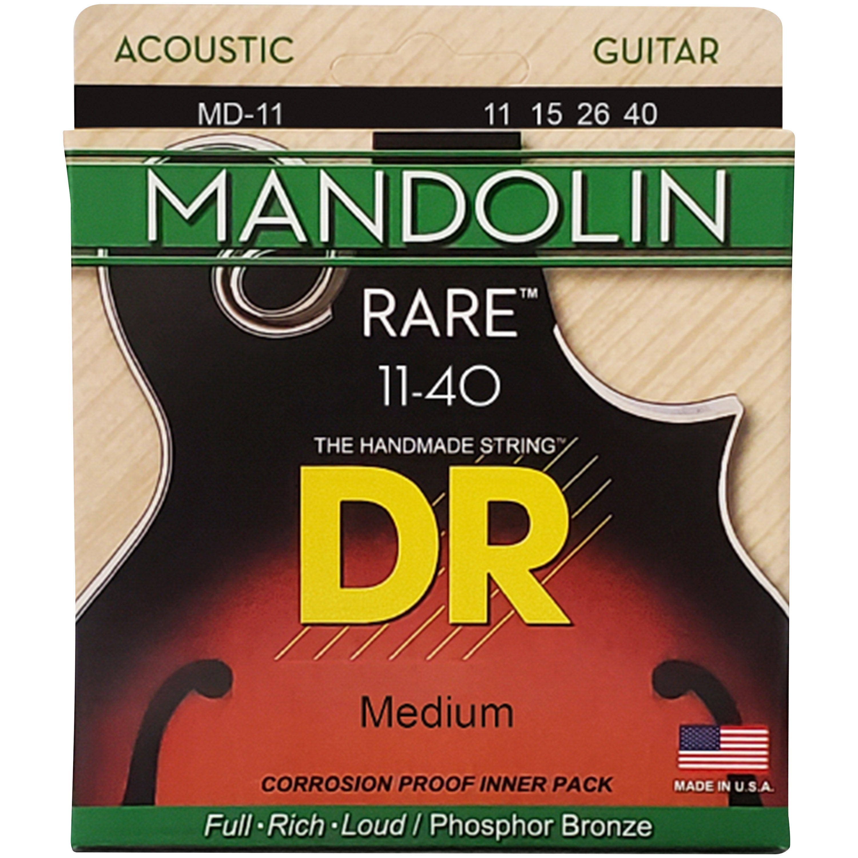 DR Strings Rare Phosphor Bronze Mandoline Medium 11-40 - Gitaarsnaren ...