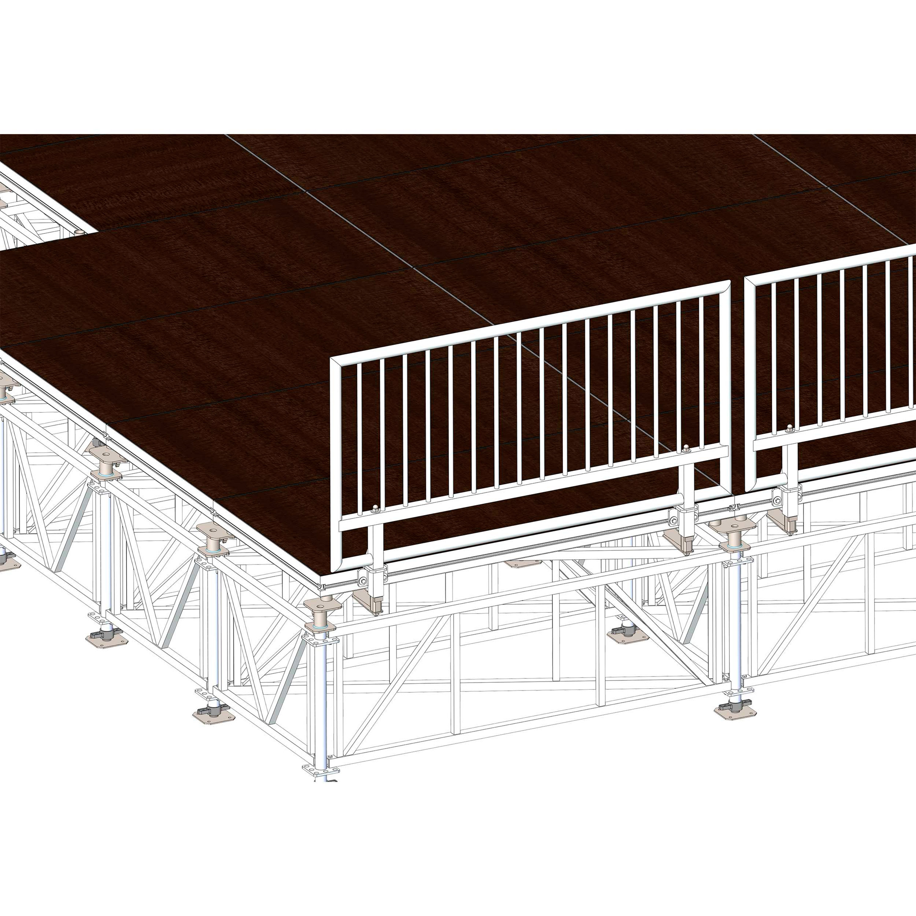 ASD GARD1 100 Garde Corps 1 x 1 m + 2 SGC + 4 C0014 / vis / Rondelle - Praticable SonoVente.com ...