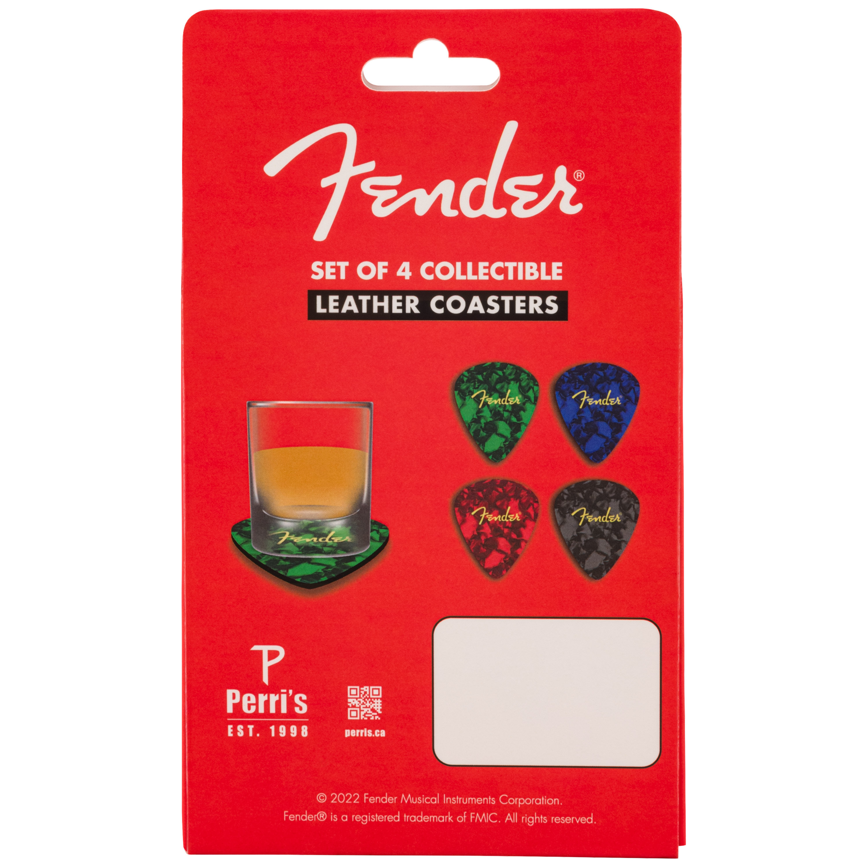 Fender Fender Pick Shape Logo Coasters 4-Pack, Multi-Color - Cadeaux ...
