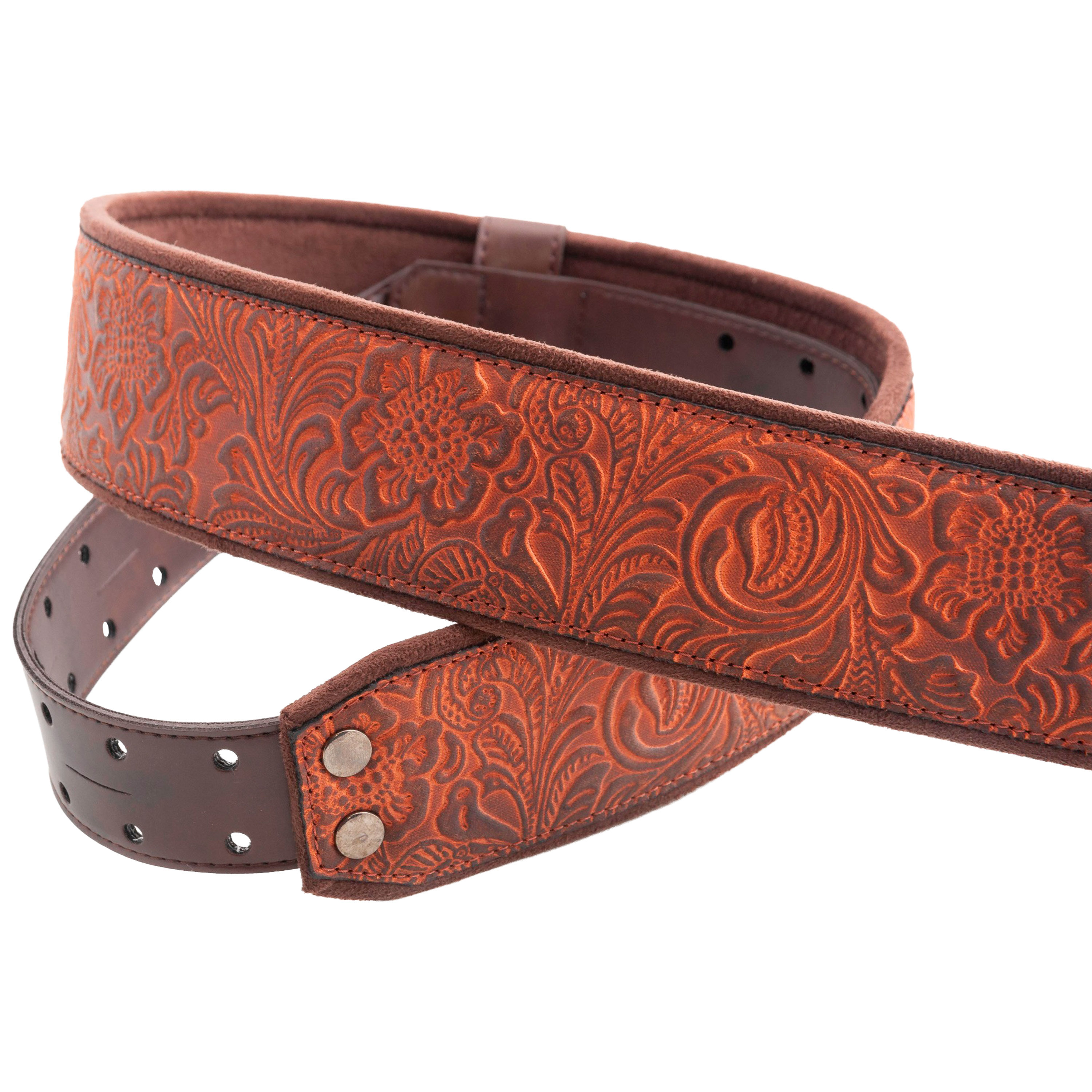 RightOn Sandokan 60 Mojo Light Brown - Sangle guitare SonoVente.com - Maroc