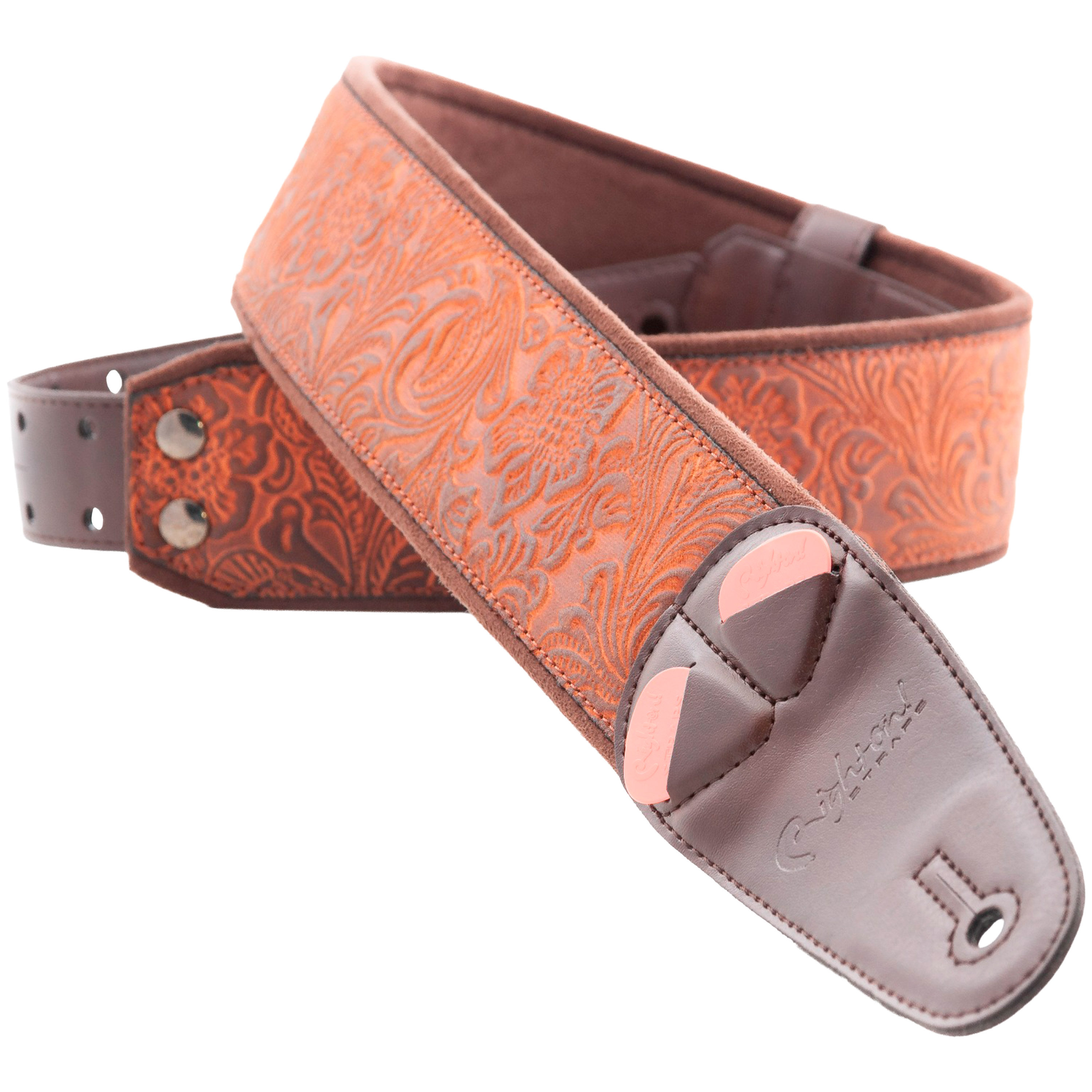 RightOn Sandokan 60 Mojo Light Brown - Sangle guitare SonoVente.com - Maroc