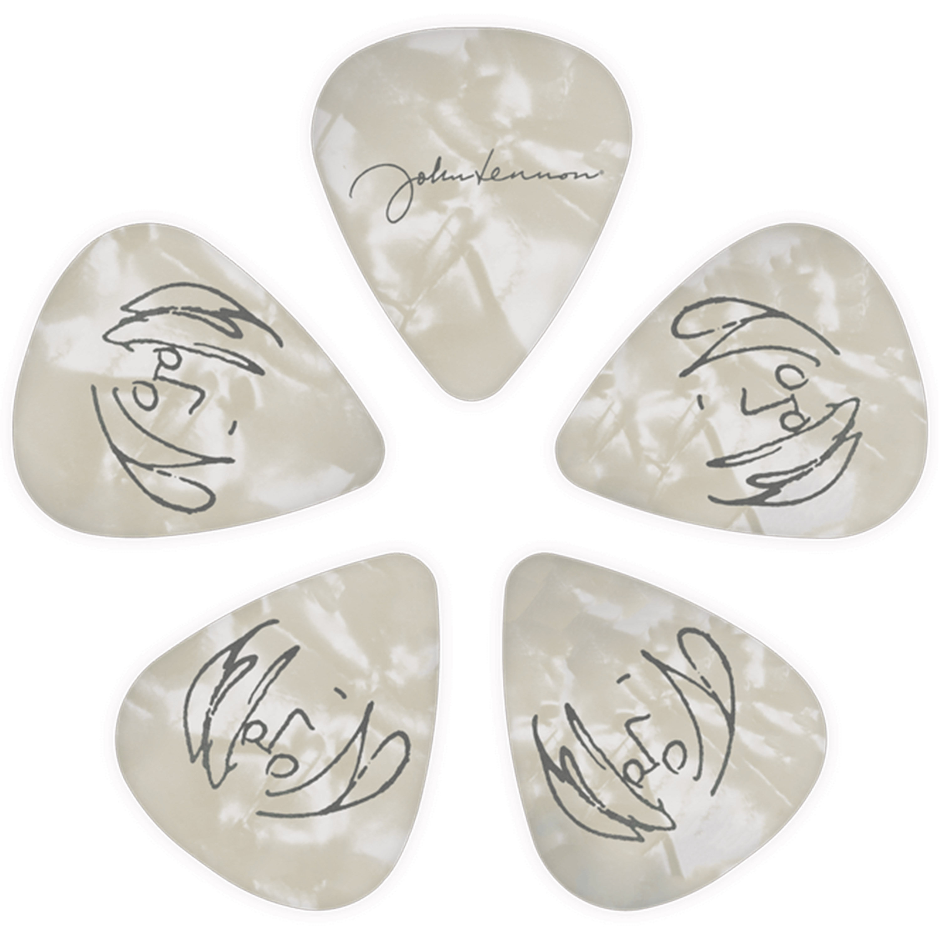 D'Addario 1CWH4-01JL John Lennon Signature Medium 70 mm Sachet de 10 ...