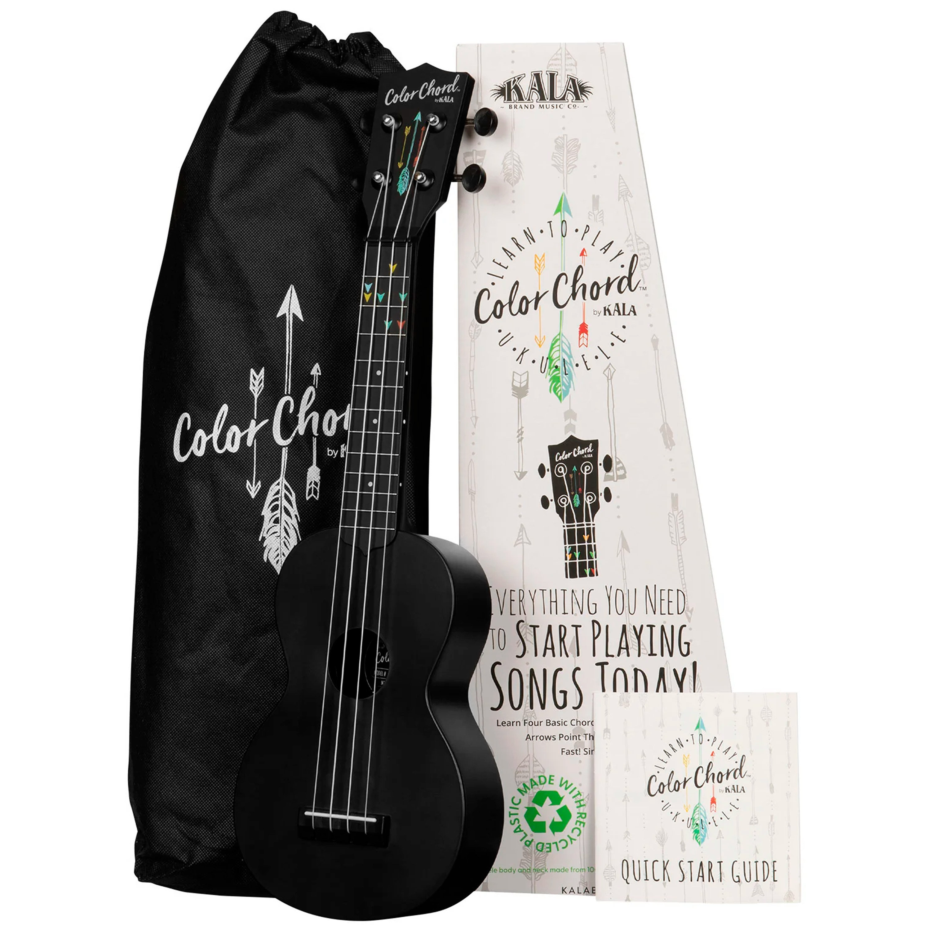 Kala Recycled Learn To Play Color Chord Soprano - Ukulélé SonoVente.com
