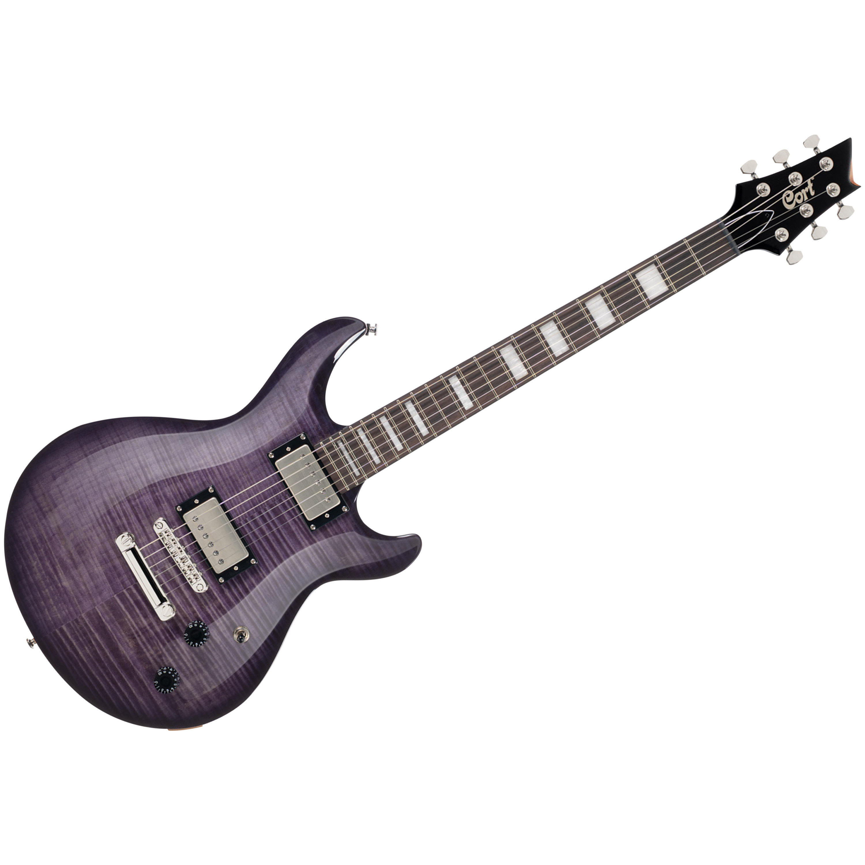 Cort M600 Trans Purple Burst - Guitare double cut SonoVente.com
