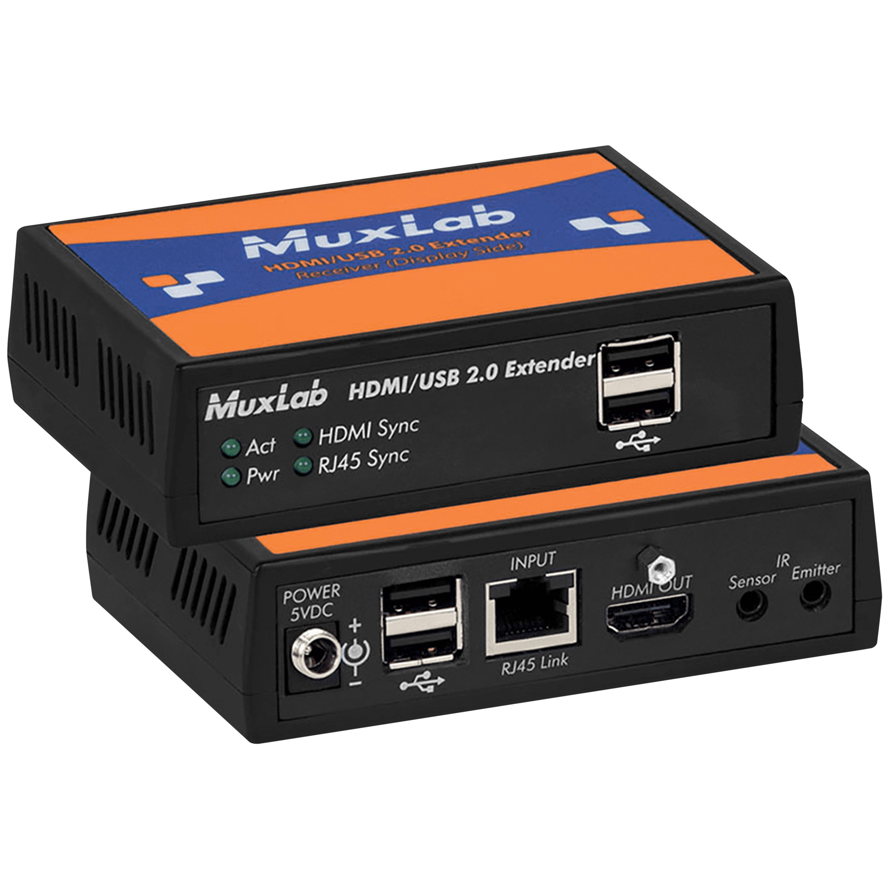 MuxLab 500457 HDMI / USB 2.0 Extender Kit 4K60 - Materiel streaming ...