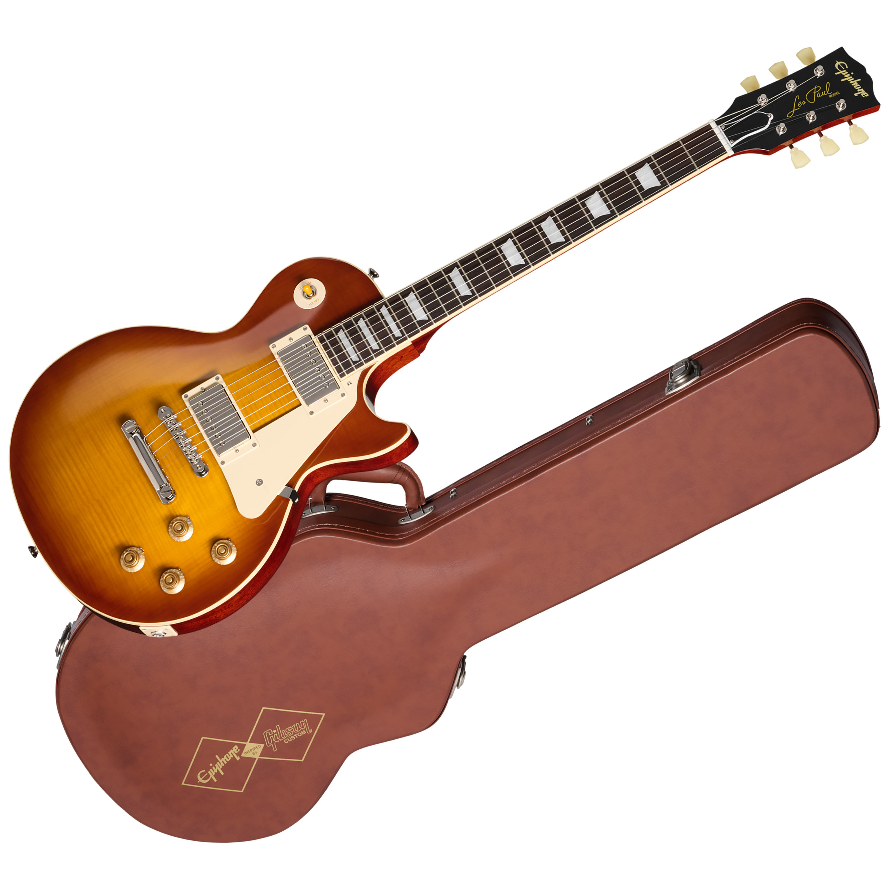 Epiphone 1959 Les Paul Standard Reissue Golden Poppy Burst + Étui - Les ...