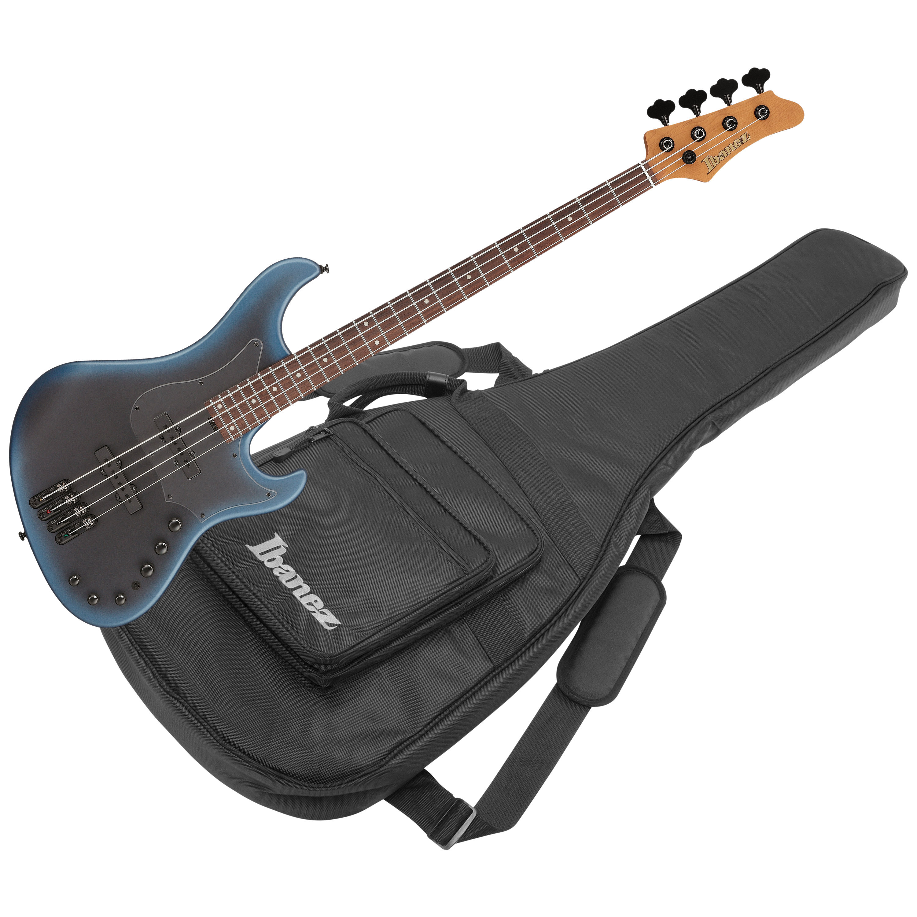 Ibanez MDM1000 Midnight Arctic Ocean Matte + Housse - Elektrische bas ...