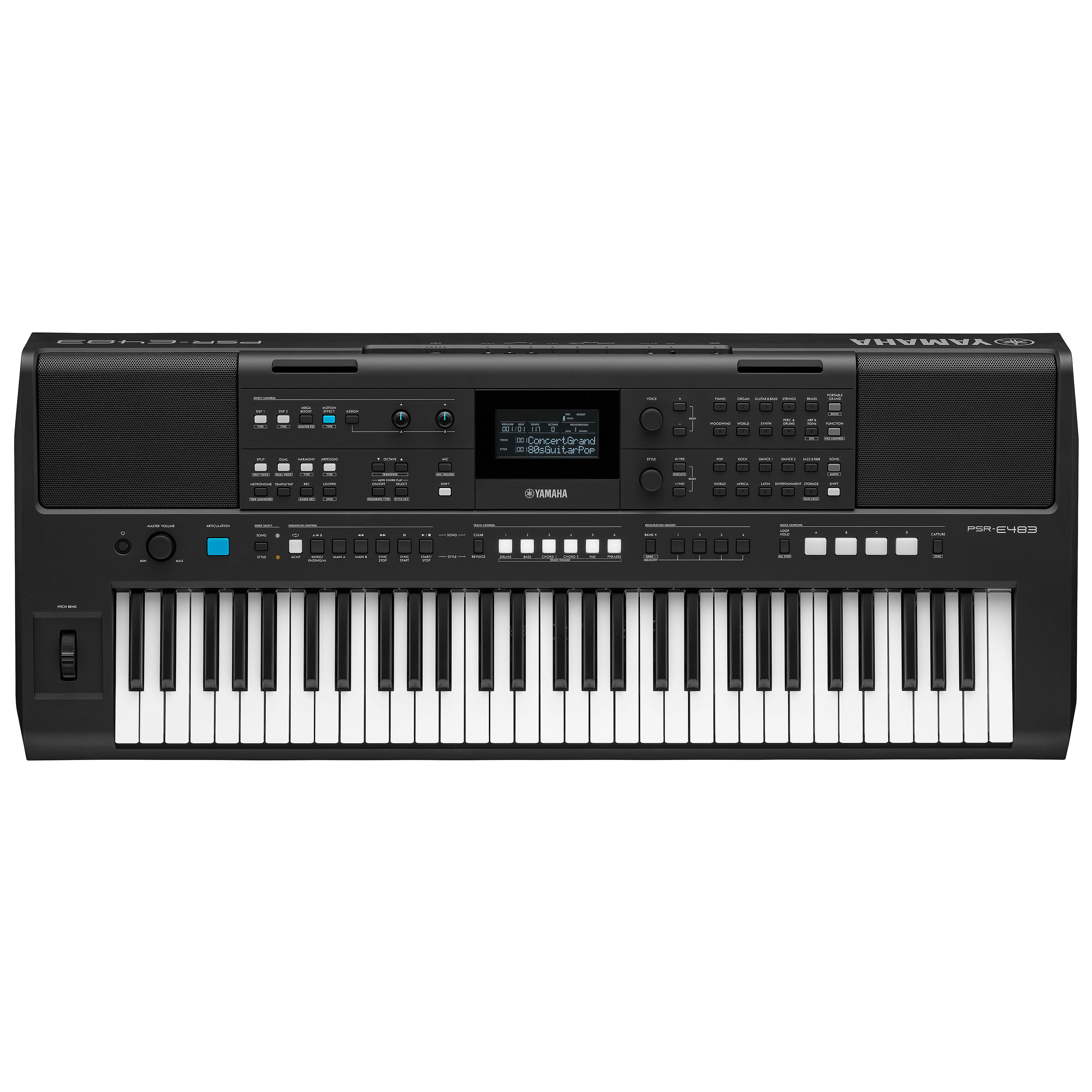 Yamaha PSR-E483 - Clavier toucher dynamique SonoVente.com