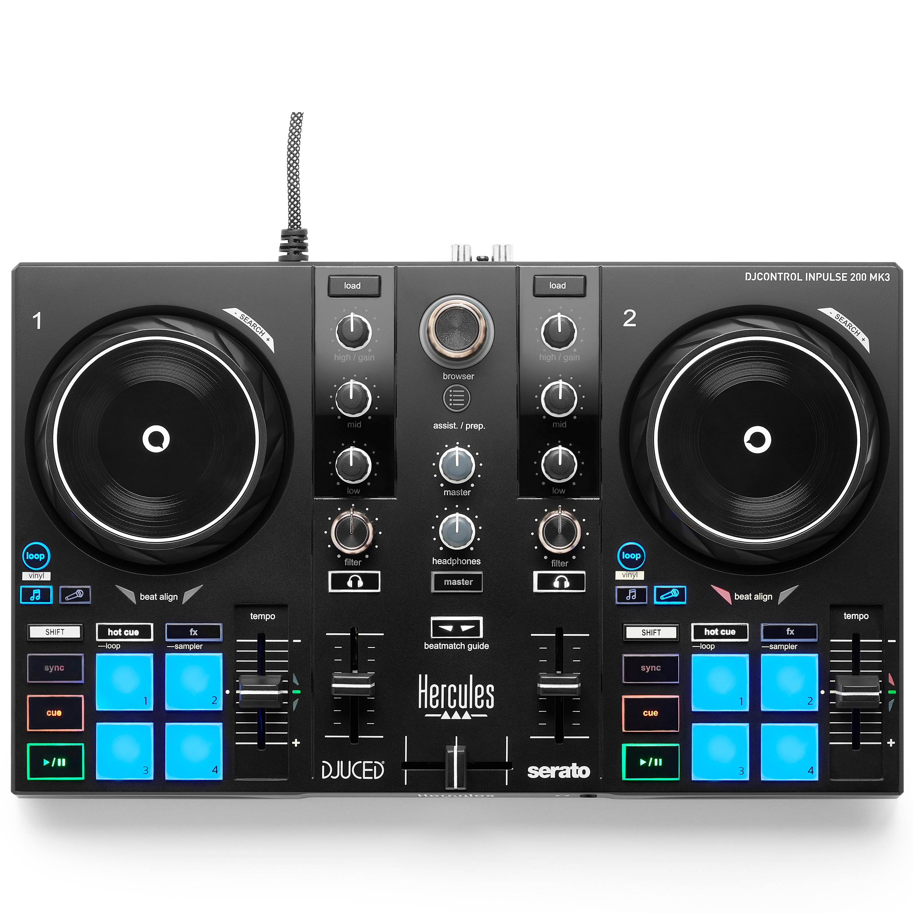 Hercules DJ DJ Control Inpulse 200 MK3 - Contrôleur DJ USB SonoVente.com
