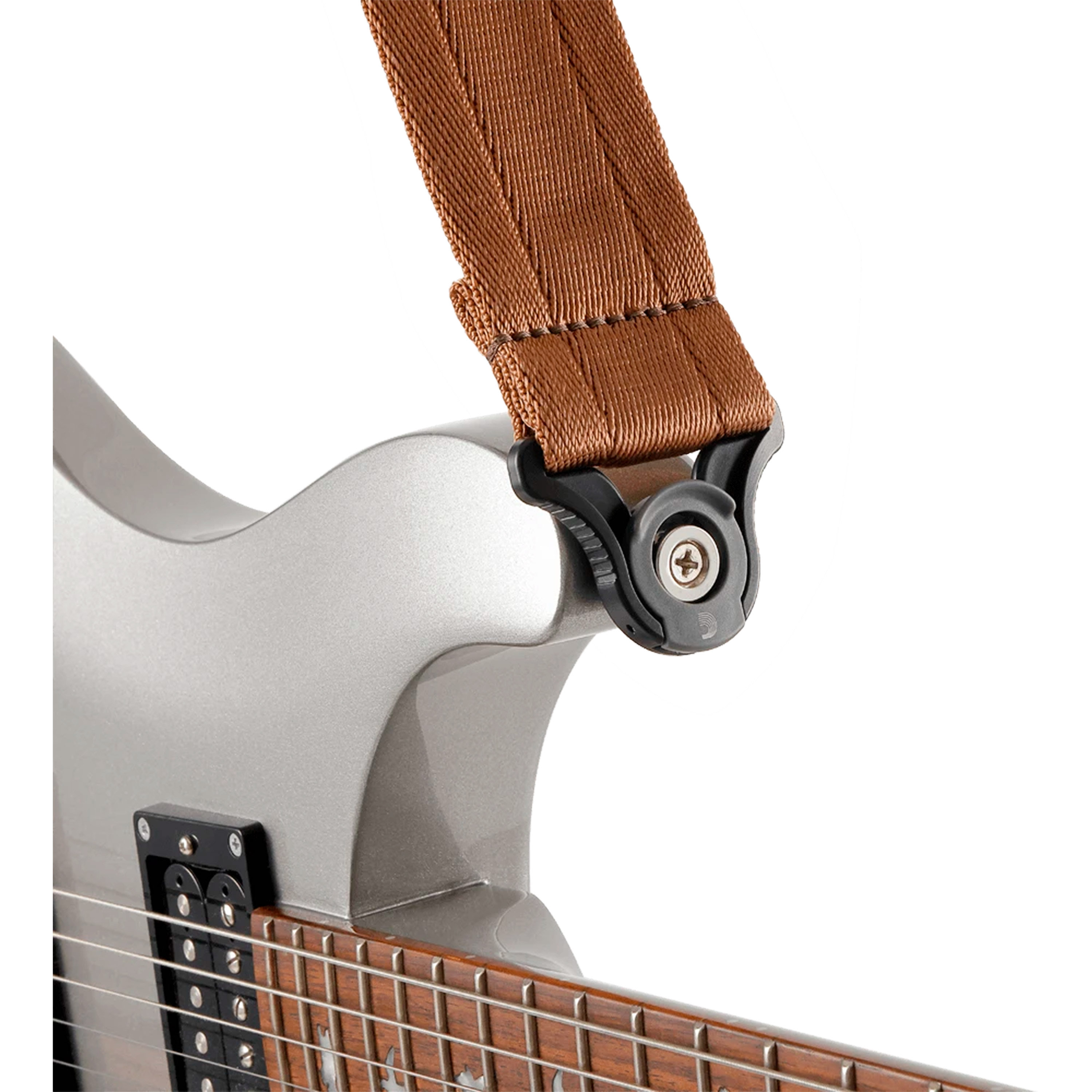 D'Addario 50BAL19 Auto Lock Nylon Umber Brown - Sangle guitare ...