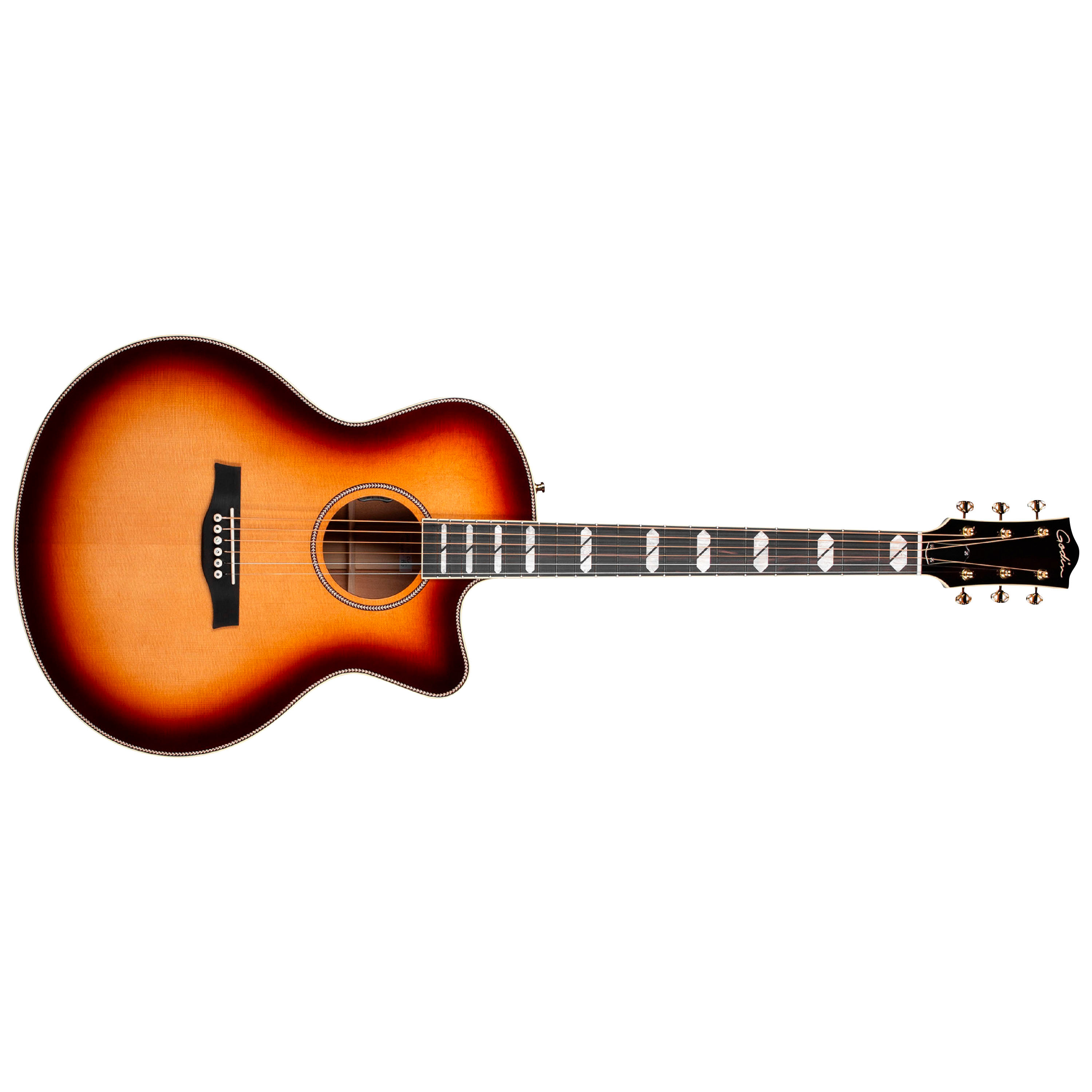 Godin Connaisseur MJ SunsetBurst MH + Étui - Folk Electro Acoustic ...