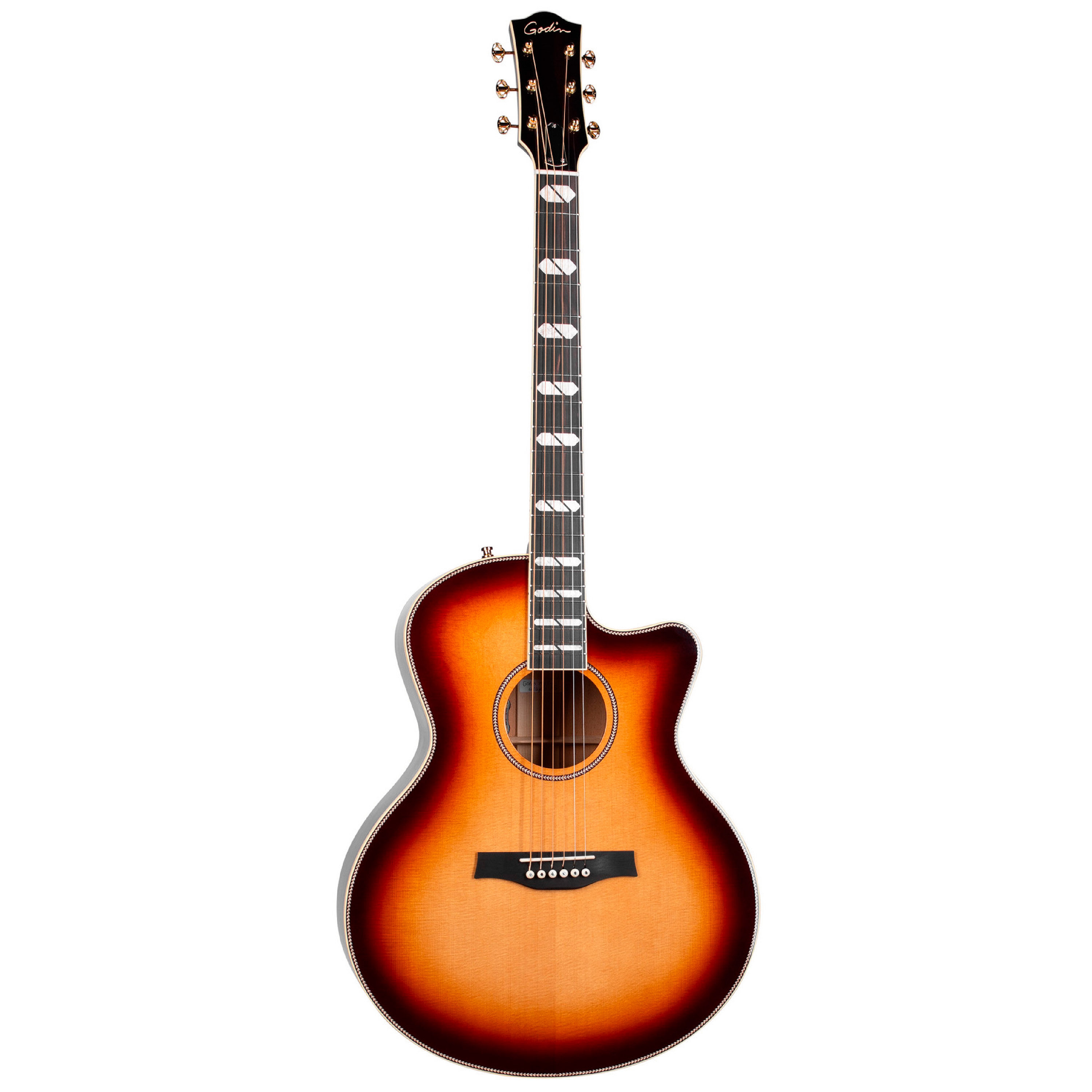 Godin Connaisseur MJ SunsetBurst MH + Étui - Folk Electro Acoustic ...
