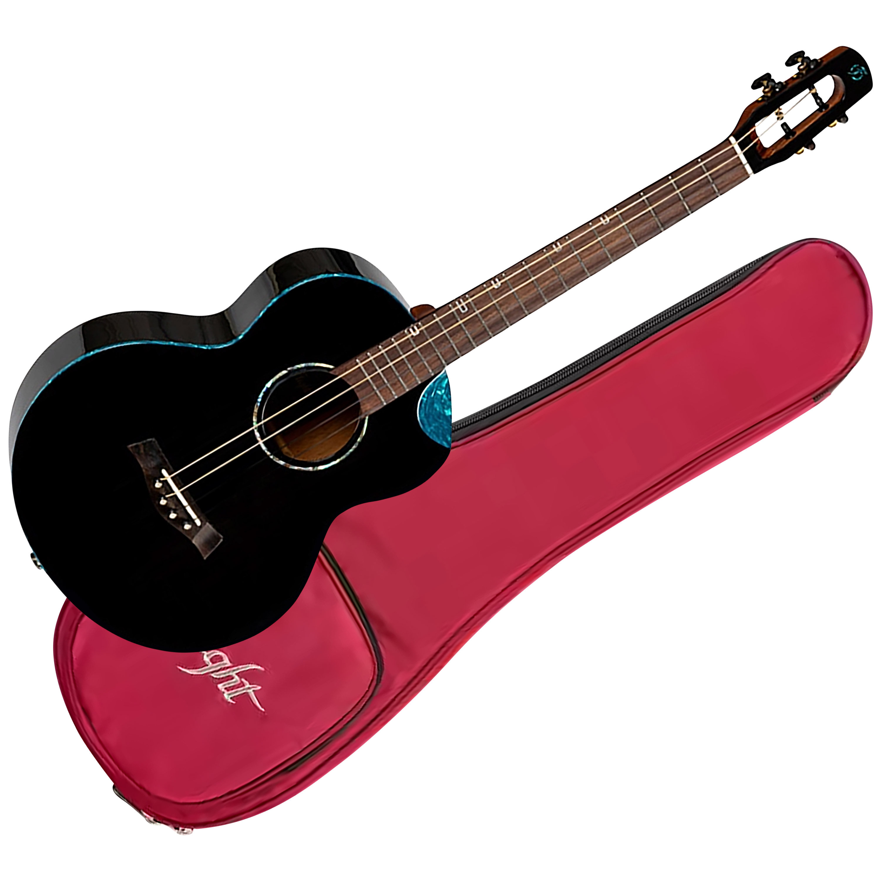 Flight Nighthawk EQ-A Baritone + Housse - Ukulele SonoVente.com - en