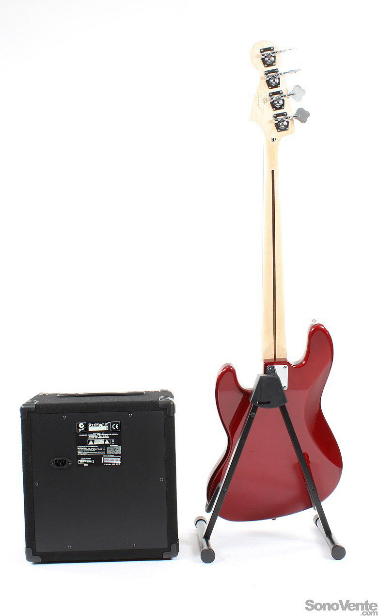 Squier by FENDER Pack Squier J-Bass / Fender Rumble 15 Amp - Metallic ...
