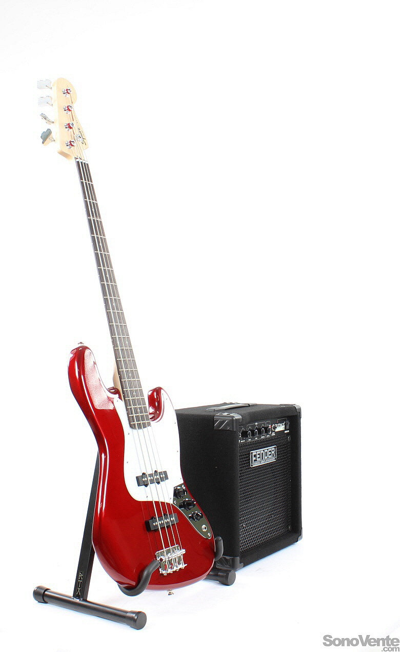 Squier by FENDER Pack Squier J-Bass / Fender Rumble 15 Amp - Metallic ...