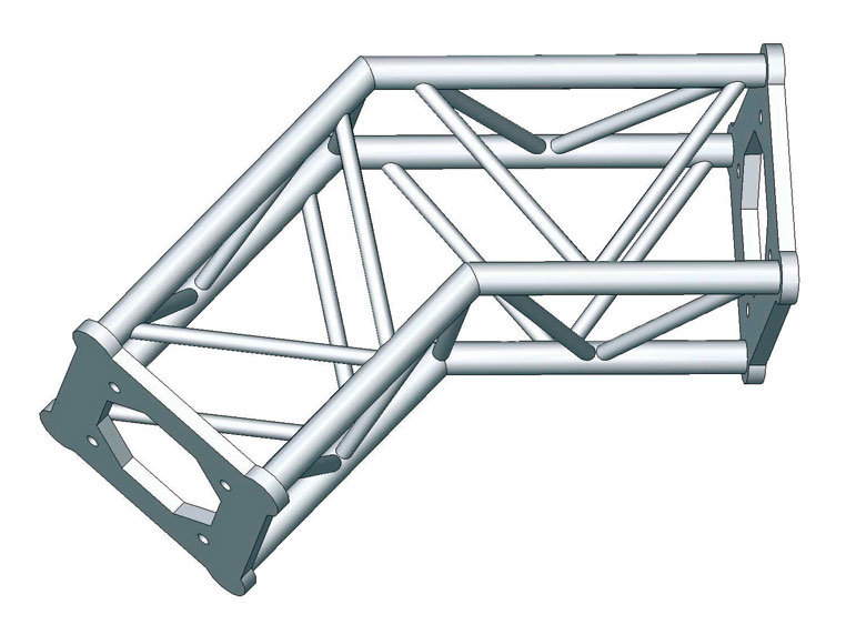 ASD ASC 1525 Angle 2 départs 135 degrés 0,25m x 0,25m - Vierkant frame ...
