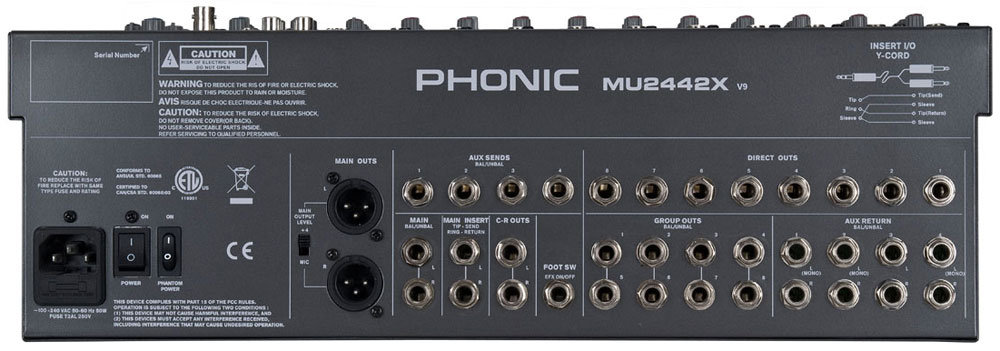 Phonic MU 2442X - Console de mixage analogique SonoVente.com