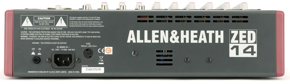 Allen & Heath ZED-14 - Console de mixage analogique SonoVente.com