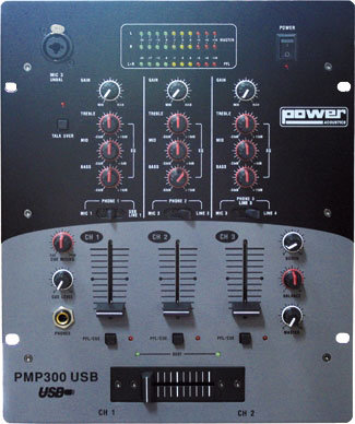 Power Acoustics PMP 300 USB - Table de mixage DJ SonoVente.com