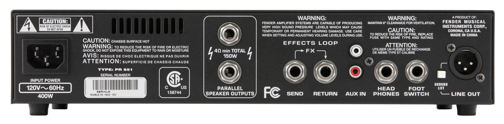 Fender Rumble 150 Head - Tête d'ampli basse SonoVente.com