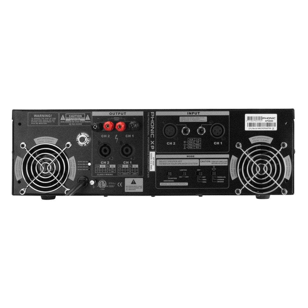 Phonic XP 3000 - Amplificateur sonorisation SonoVente.com