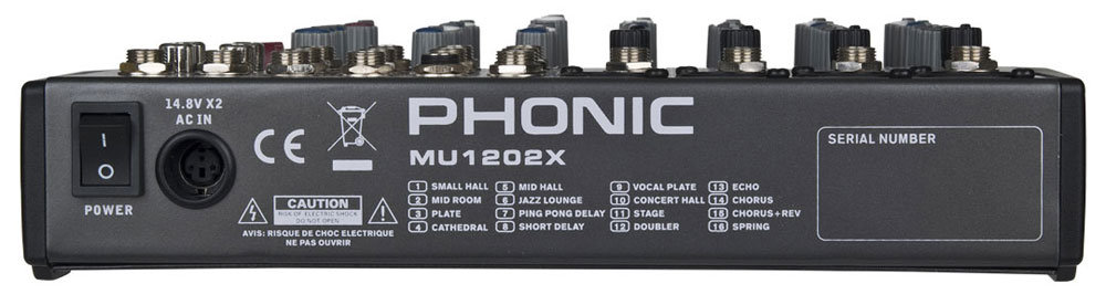 Phonic MU1202X - Console de mixage analogique SonoVente.com
