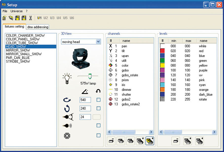 Showtec Sweetlight D512 - Logiciel light SonoVente.com