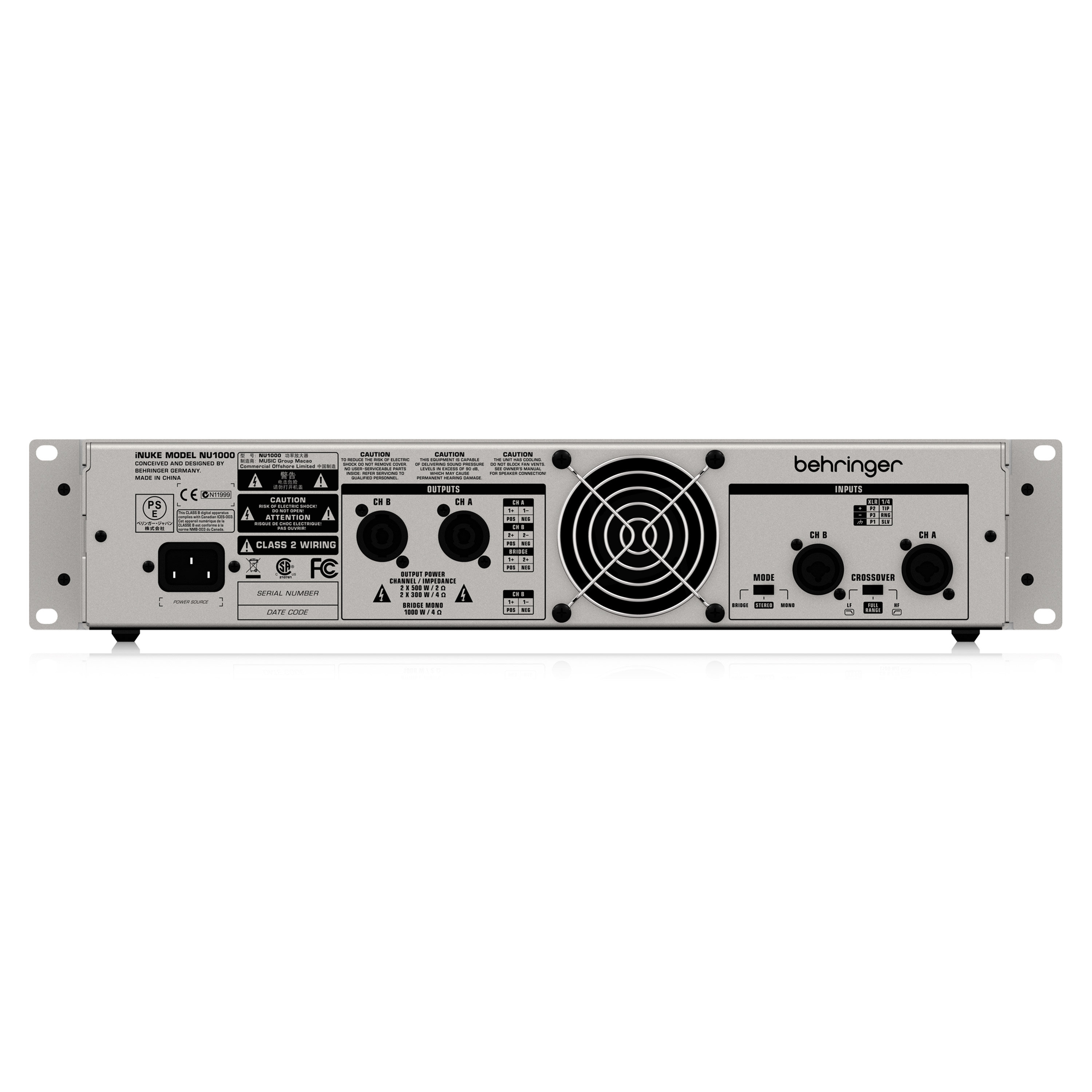 Behringer NU1000 iNUKE - Amplificateur sonorisation SonoVente.com