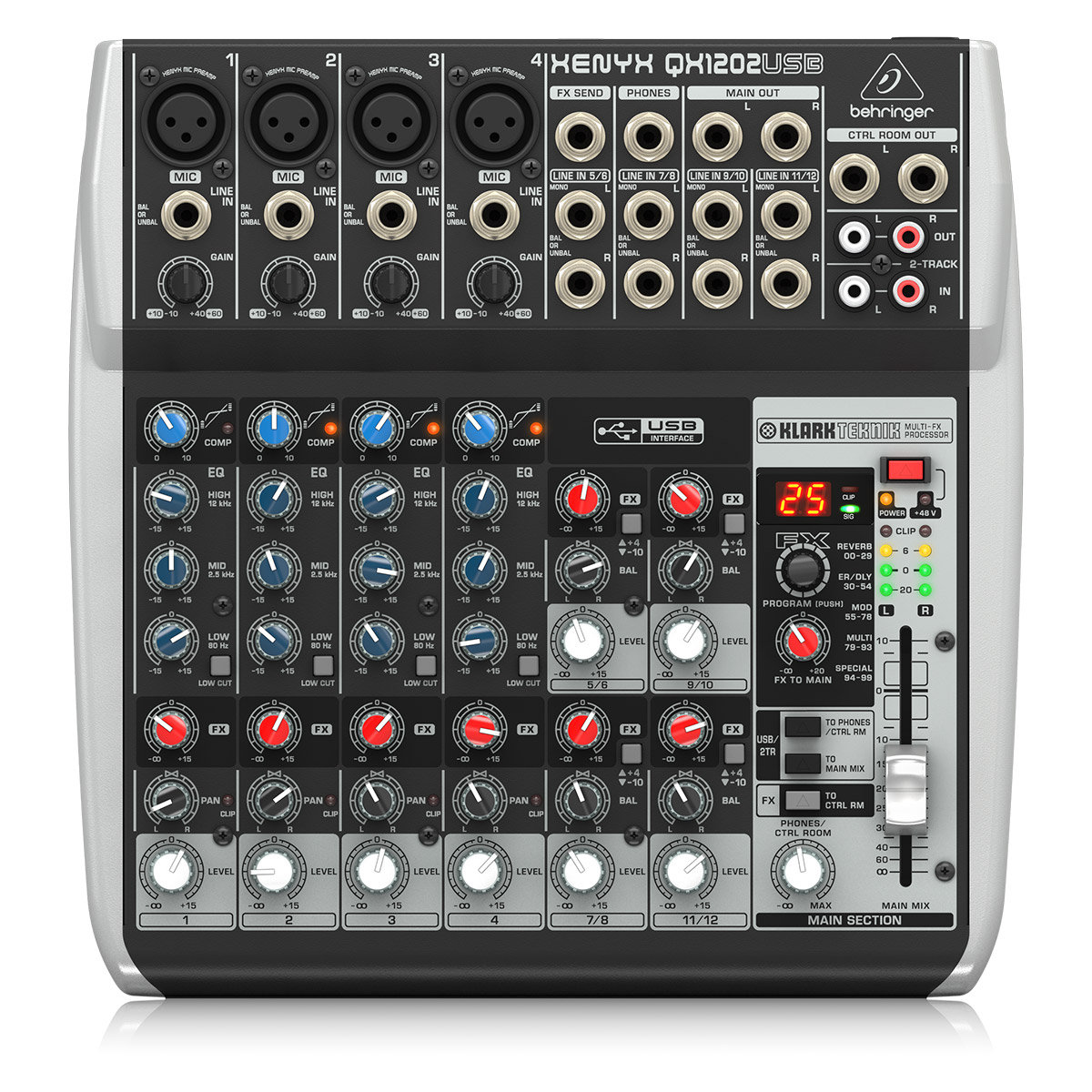 Behringer Xenyx QX1202USB : Console de Mixage Analogique Behringer ...