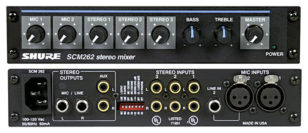 Shure SCM262 - Console de mixage analogique SonoVente.com