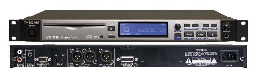 Tascam CD 01U Pro - Platine CD MP3 rackable SonoVente.com