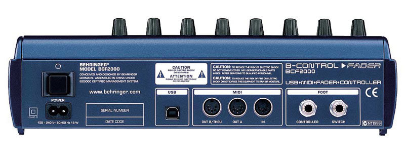 Behringer BCF 2000 Control Fader - Contrôleur MIDI SonoVente.com