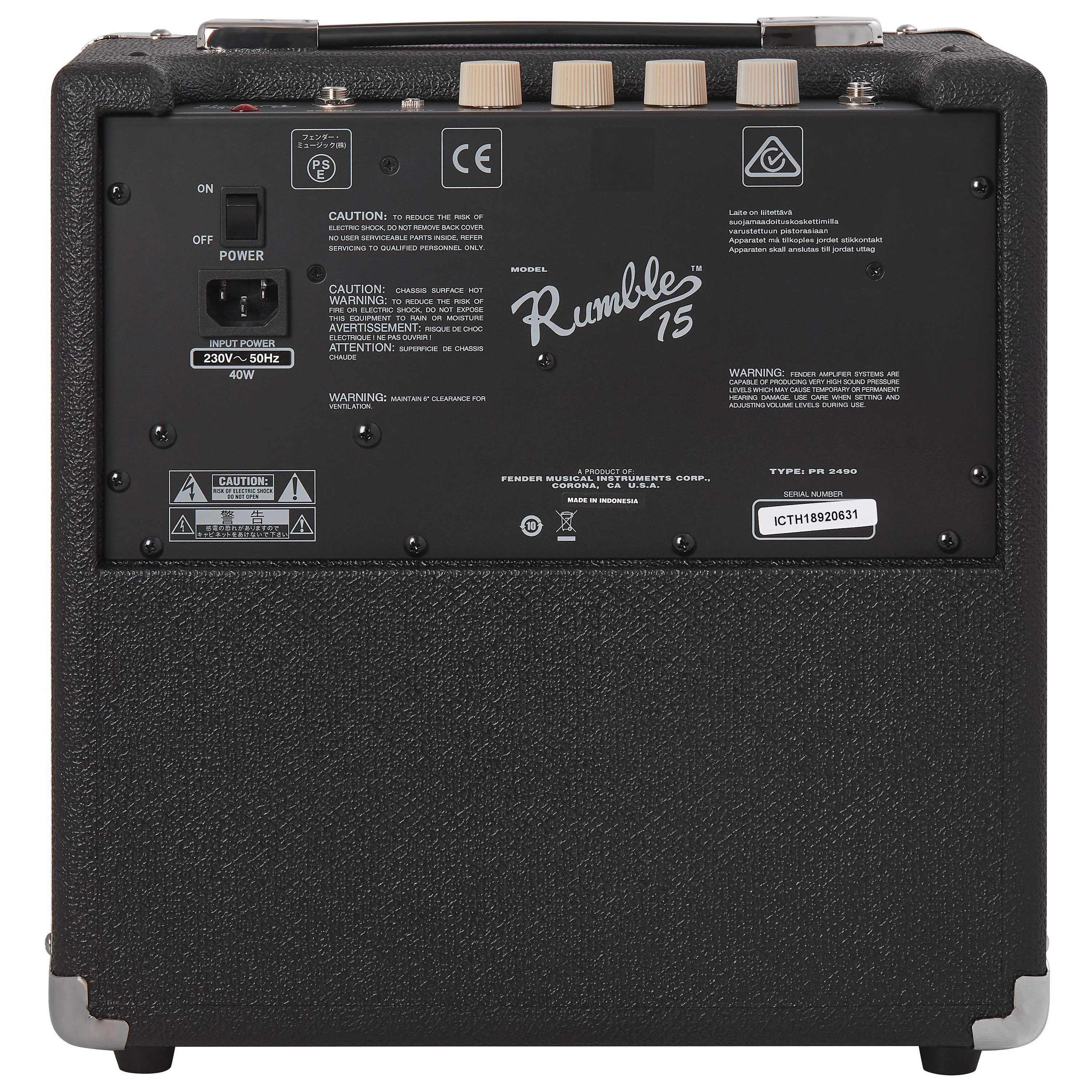 Fender Rumble 15 V3 - Combo basse SonoVente.com