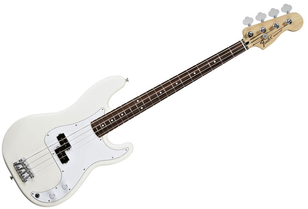 Fender Standard Precision Bass Rosewood Arctic White - Electric Bass ...