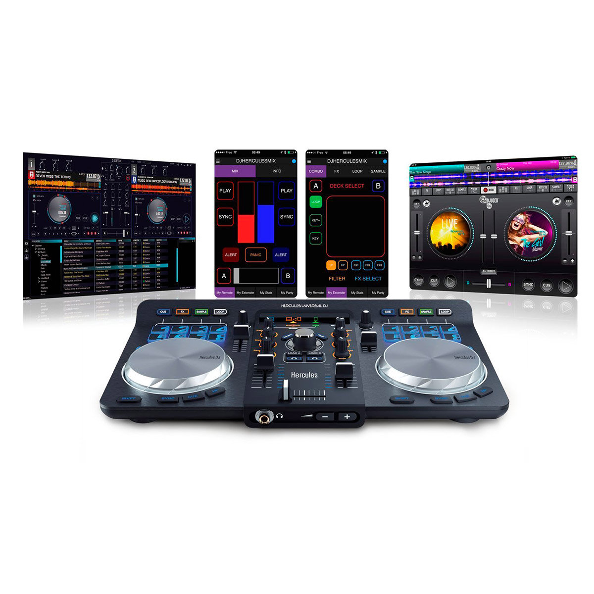 Hercules DJ Universal DJ - Contrôleur DJ USB SonoVente.com