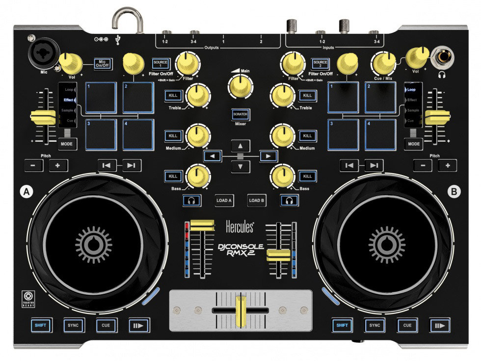 Hercules DJ DJ Console RMX 2 Premium - Contrôleur DJ USB SonoVente.com