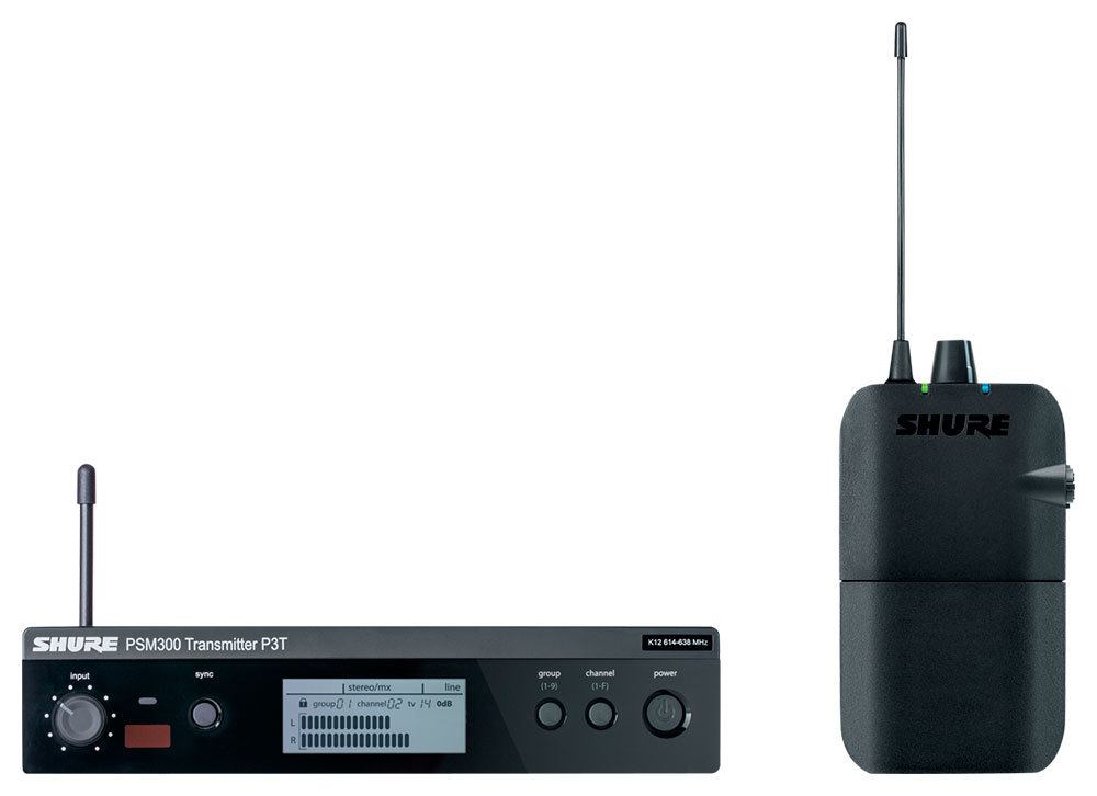 Shure PSM 300 Standard freq K3E - Système ear monitor SonoVente.com