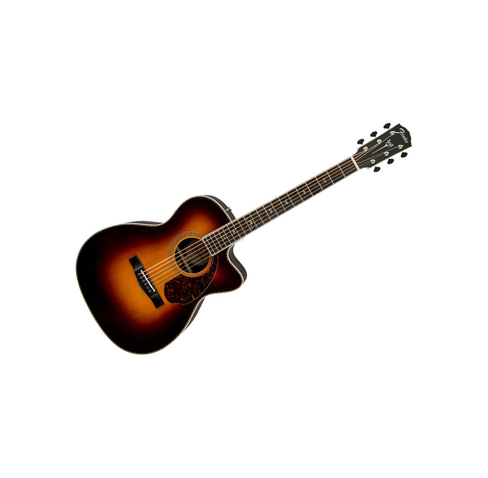 Fender Paramount PM-3 Deluxe Triple 0 Sunburst - Guitare folk électro ...