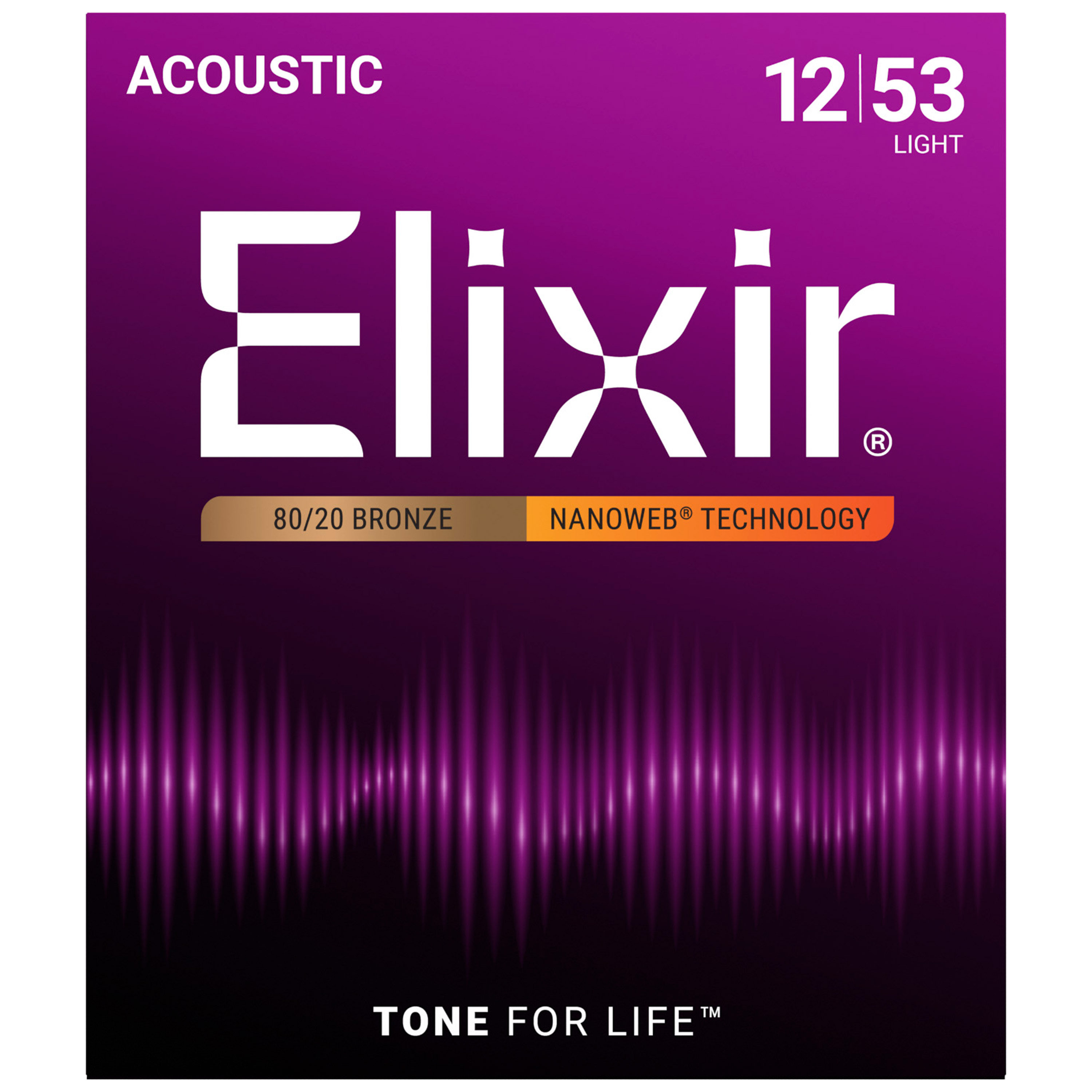 Elixir 11052 Nanoweb 12/53 Light - Cordes guitare SonoVente.com