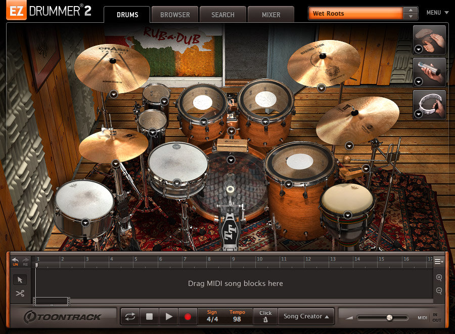 Toontrack Reggae EZX - Logiciel instruments virtuels SonoVente.com