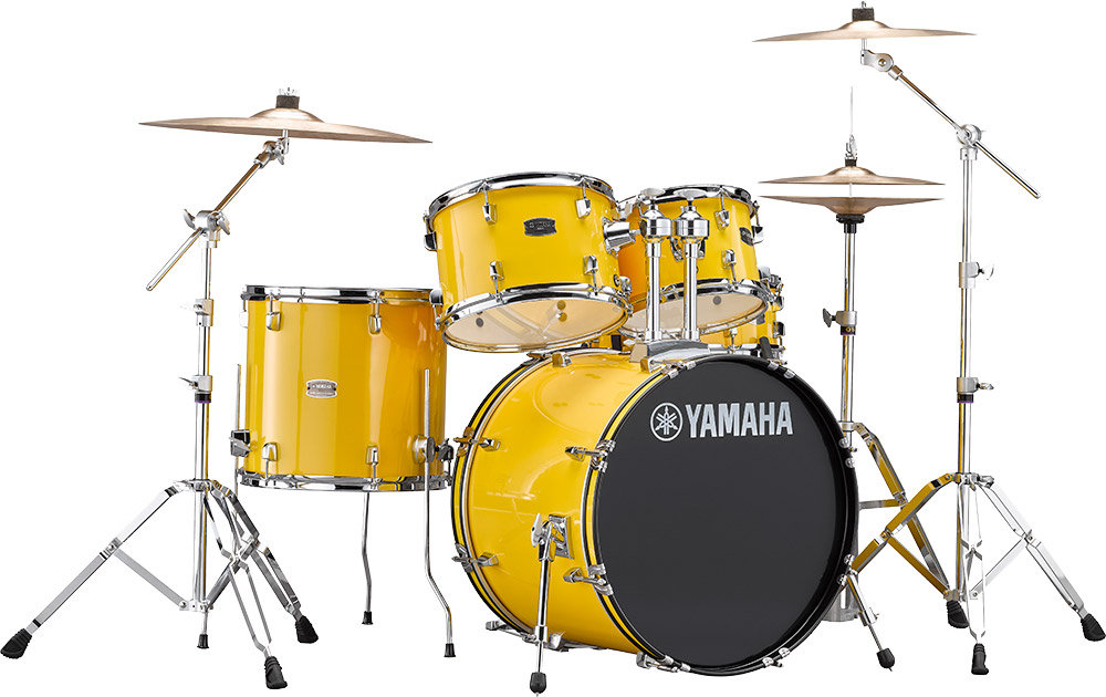 Yamaha Rydeen 20'' Mellow Yellow + Hardware + Cymbales - Batterie ...