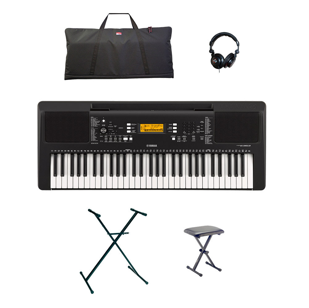 Yamaha PSR-E363 Deluxe Bundle - Clavier toucher dynamique SonoVente.com